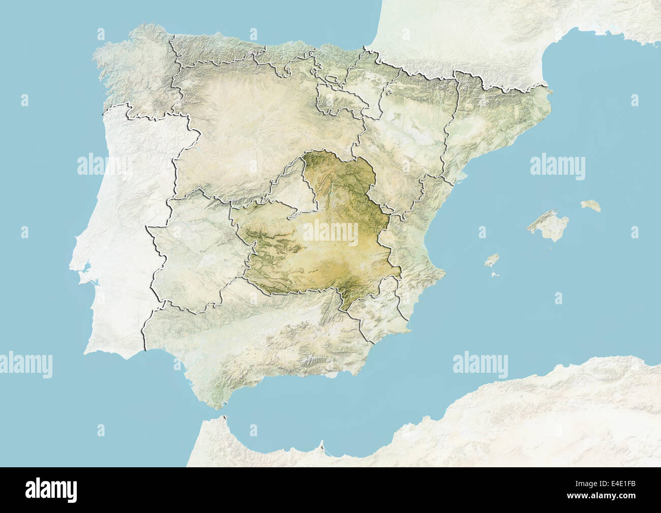 Mappa di castiglia la mancha immagini e fotografie stock ad alta ...