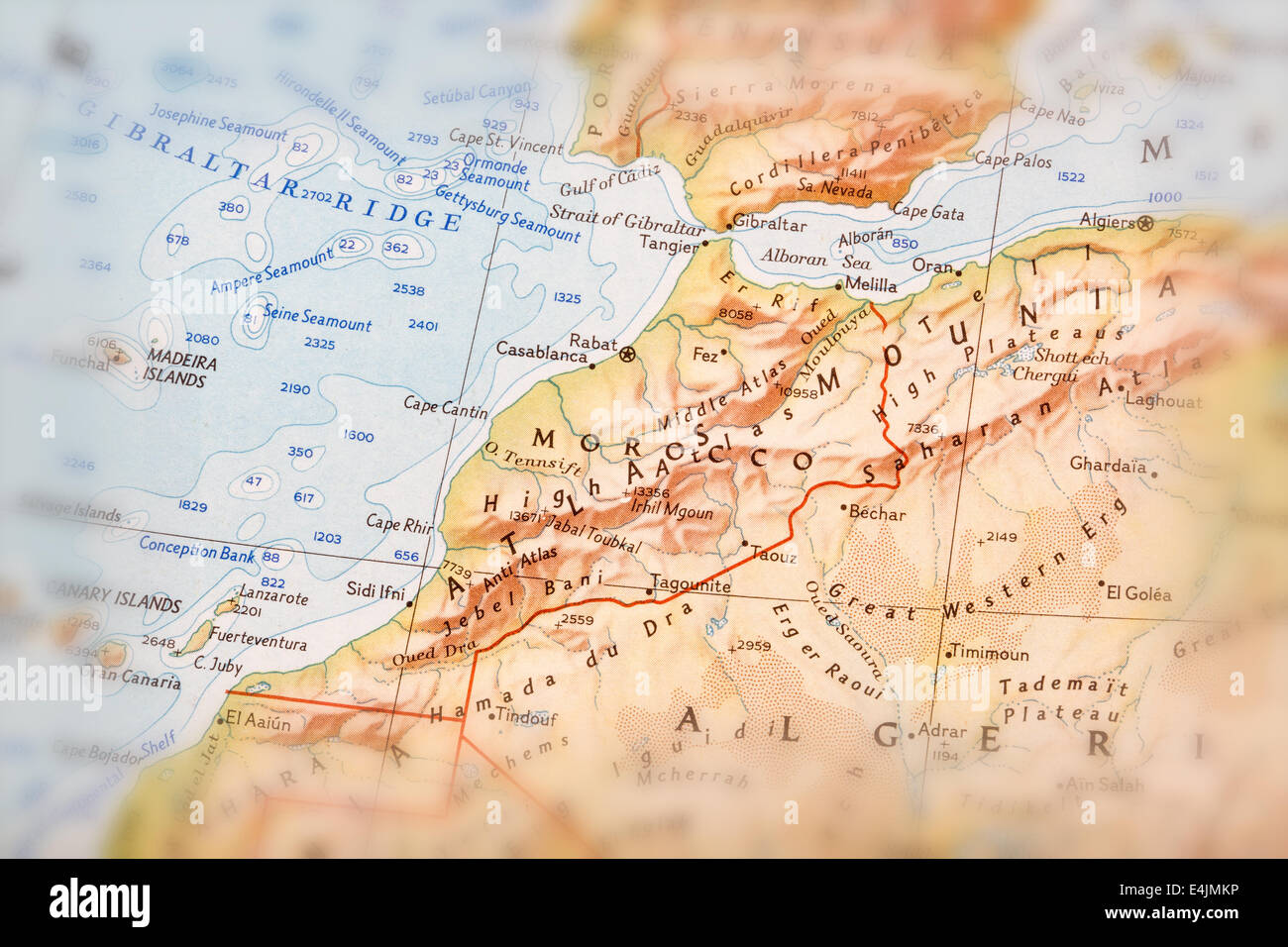 Marocco cartina stradale immagini e fotografie stock ad alta ...
