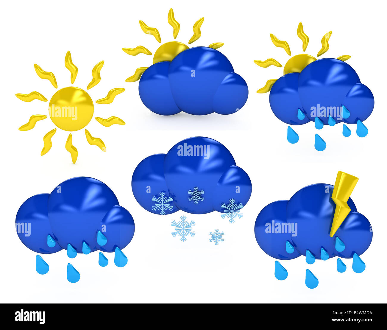 Weather symbols Immagini senza sfondo e Foto Stock ritagliate - Alamy
