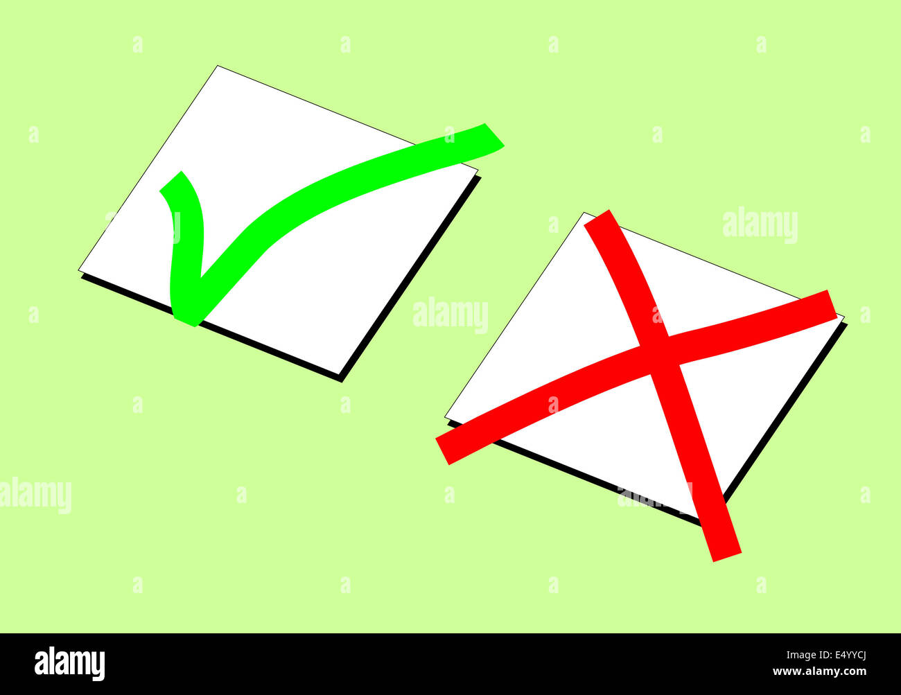 Segno di spunta e croce immagini e fotografie stock ad alta risoluzione ...