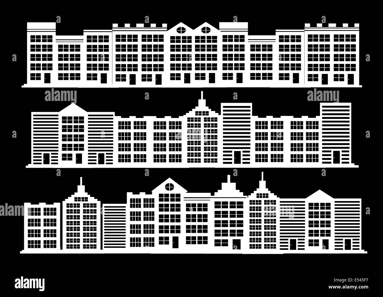 Disegno strada urbana stilizzata Foto e Immagini Stock in Bianco e Nero ...