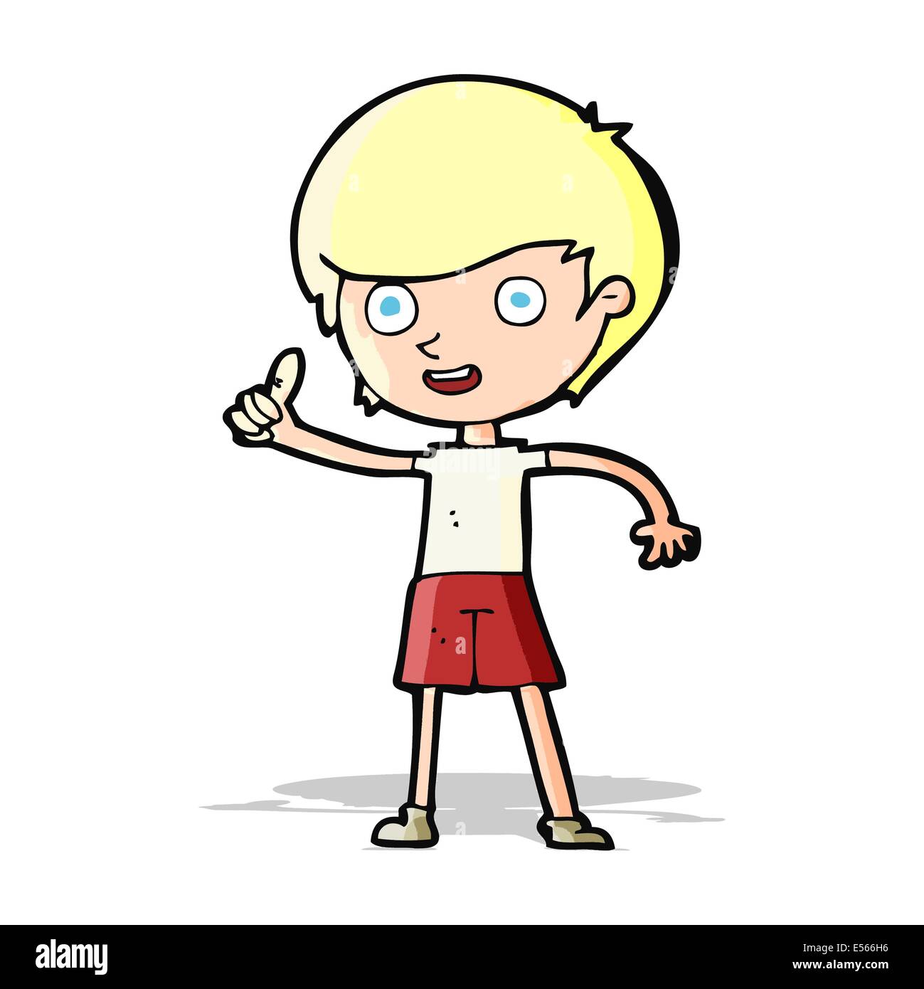 Cartoon boy giving thumbs up immagini e fotografie stock ad alta ...