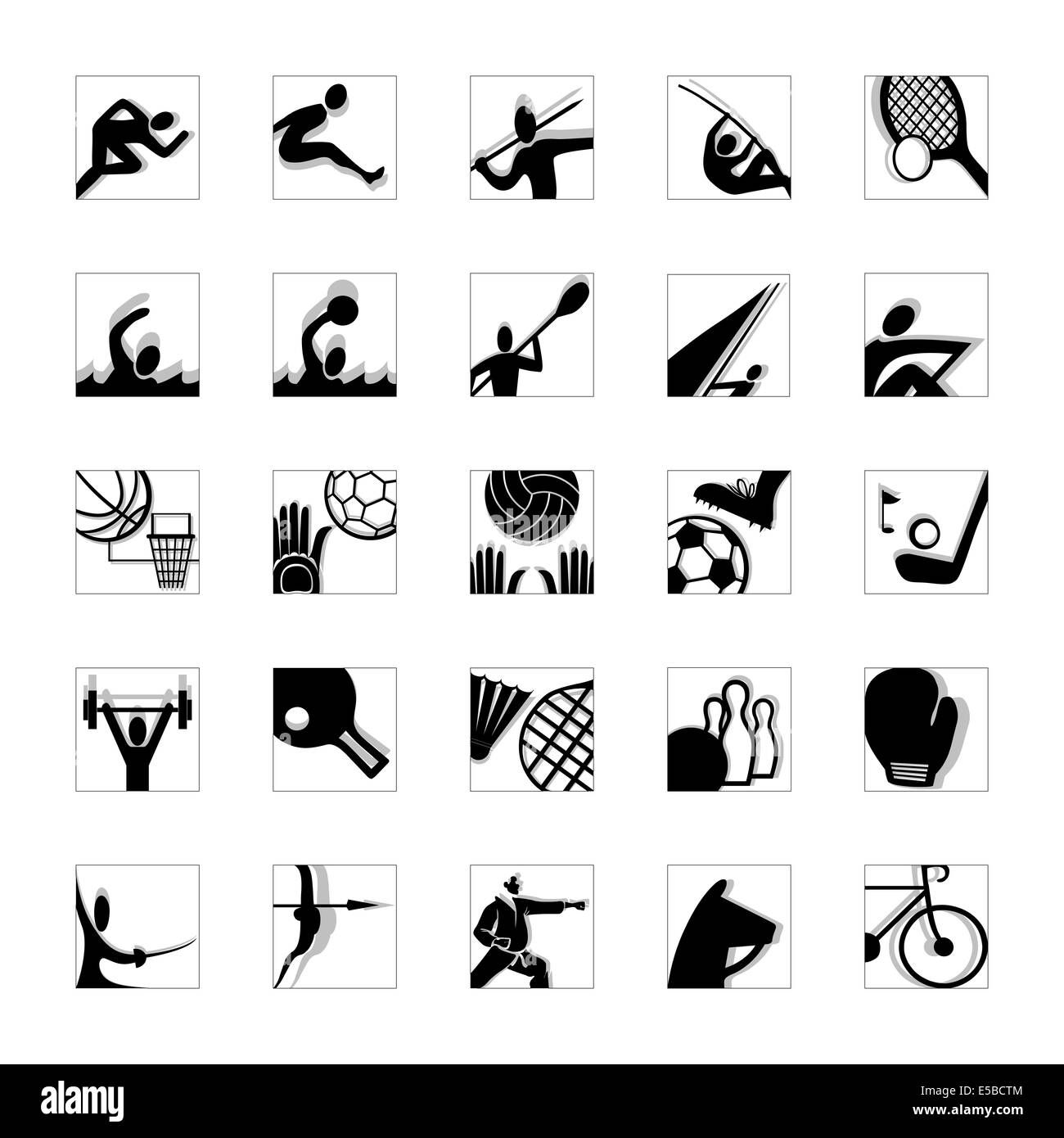 Simbolo dello sport Foto e Immagini Stock in Bianco e Nero - Alamy