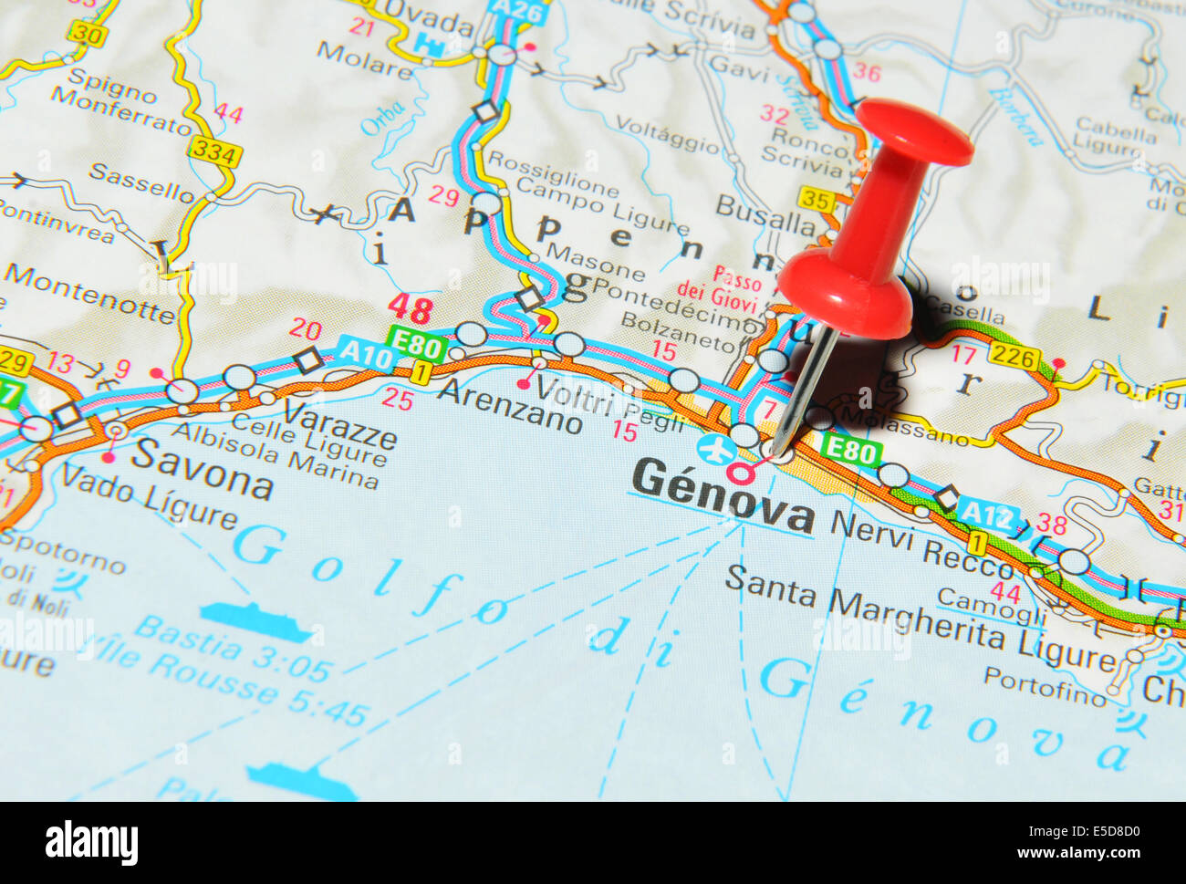 Mappa di genova immagini e fotografie stock ad alta risoluzione - Alamy