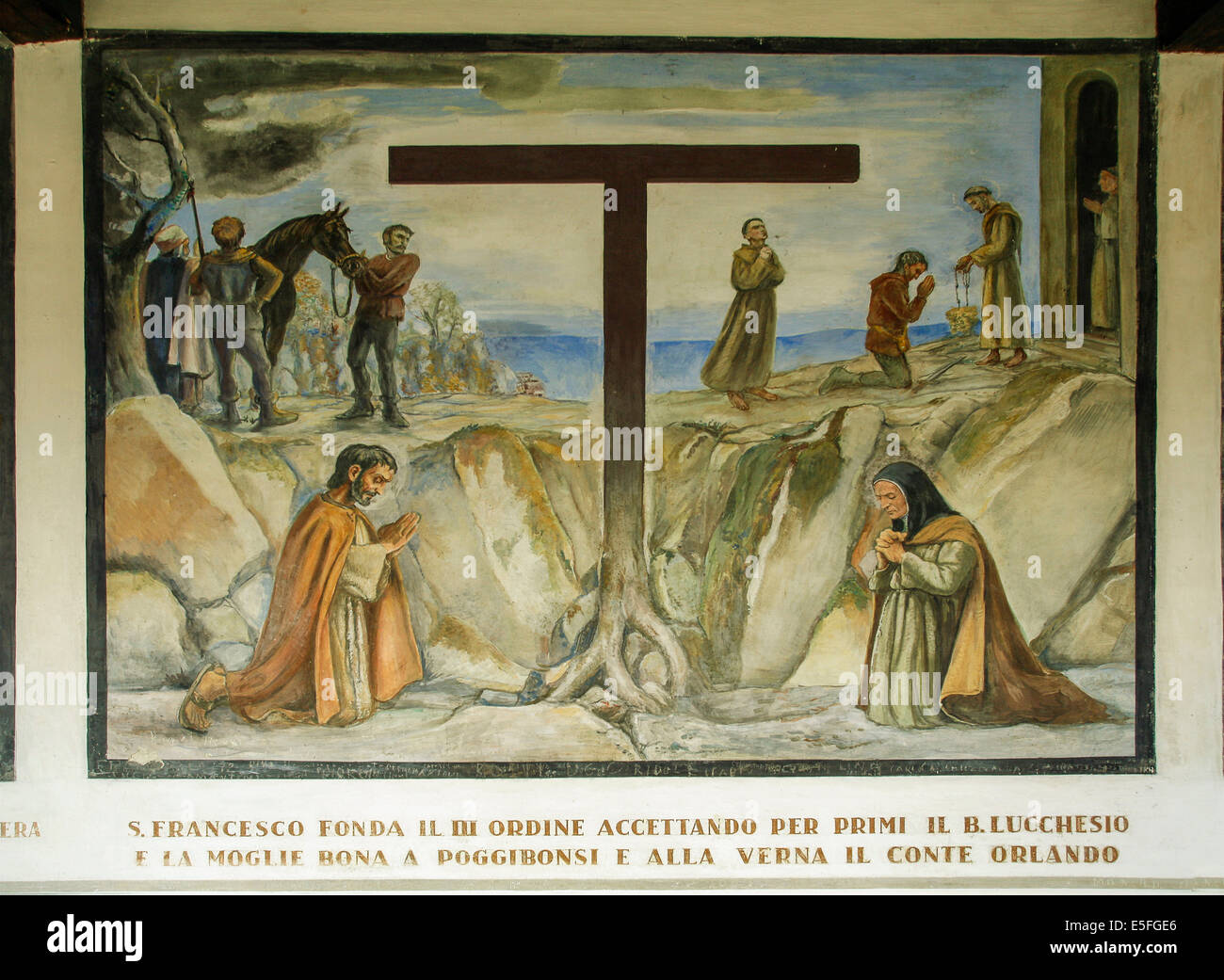 La Verna Toscana. Corridoio delle stimmate: Pittura la vita di San ...