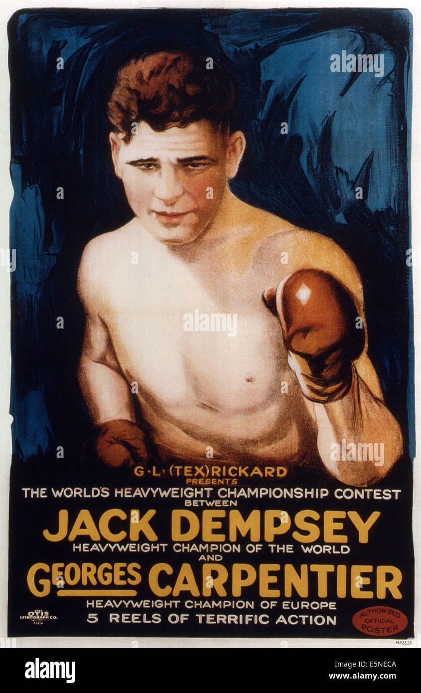 JACK DEMPSEY VS. GEORGES CARPENTIER, U.S. poster, jack Dempsey, 1921 ...