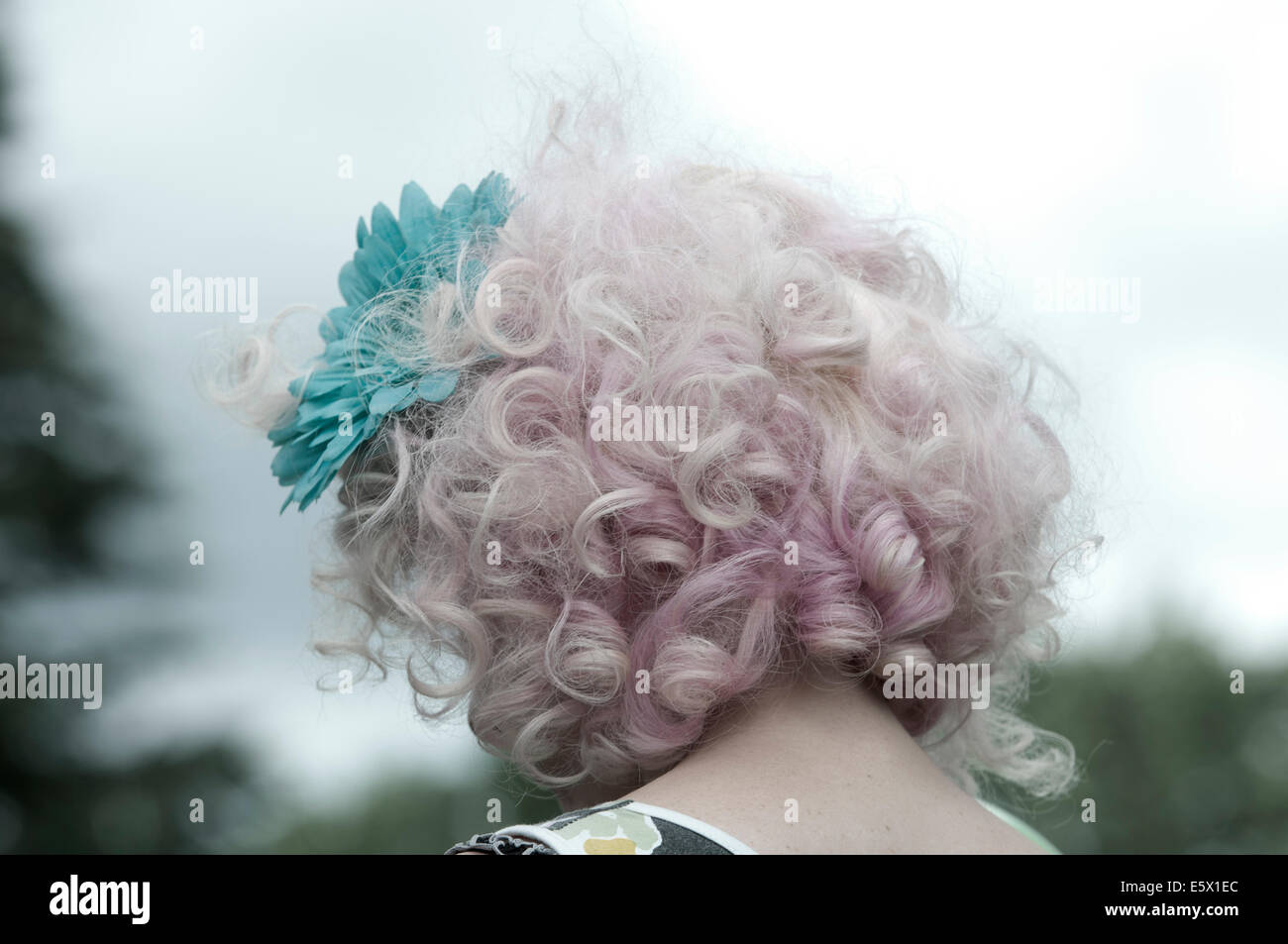 Capelli ricci rosa immagini e fotografie stock ad alta risoluzione - Alamy