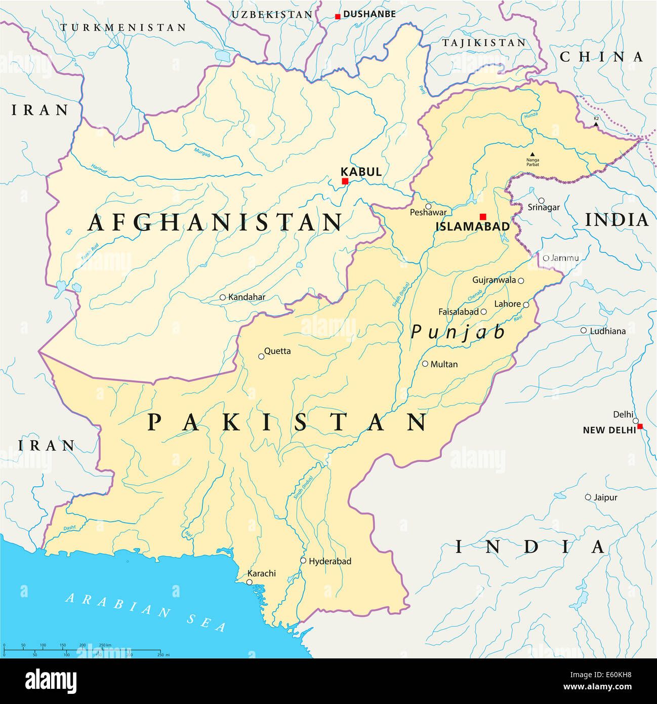 Map india pakistan immagini e fotografie stock ad alta risoluzione - Alamy