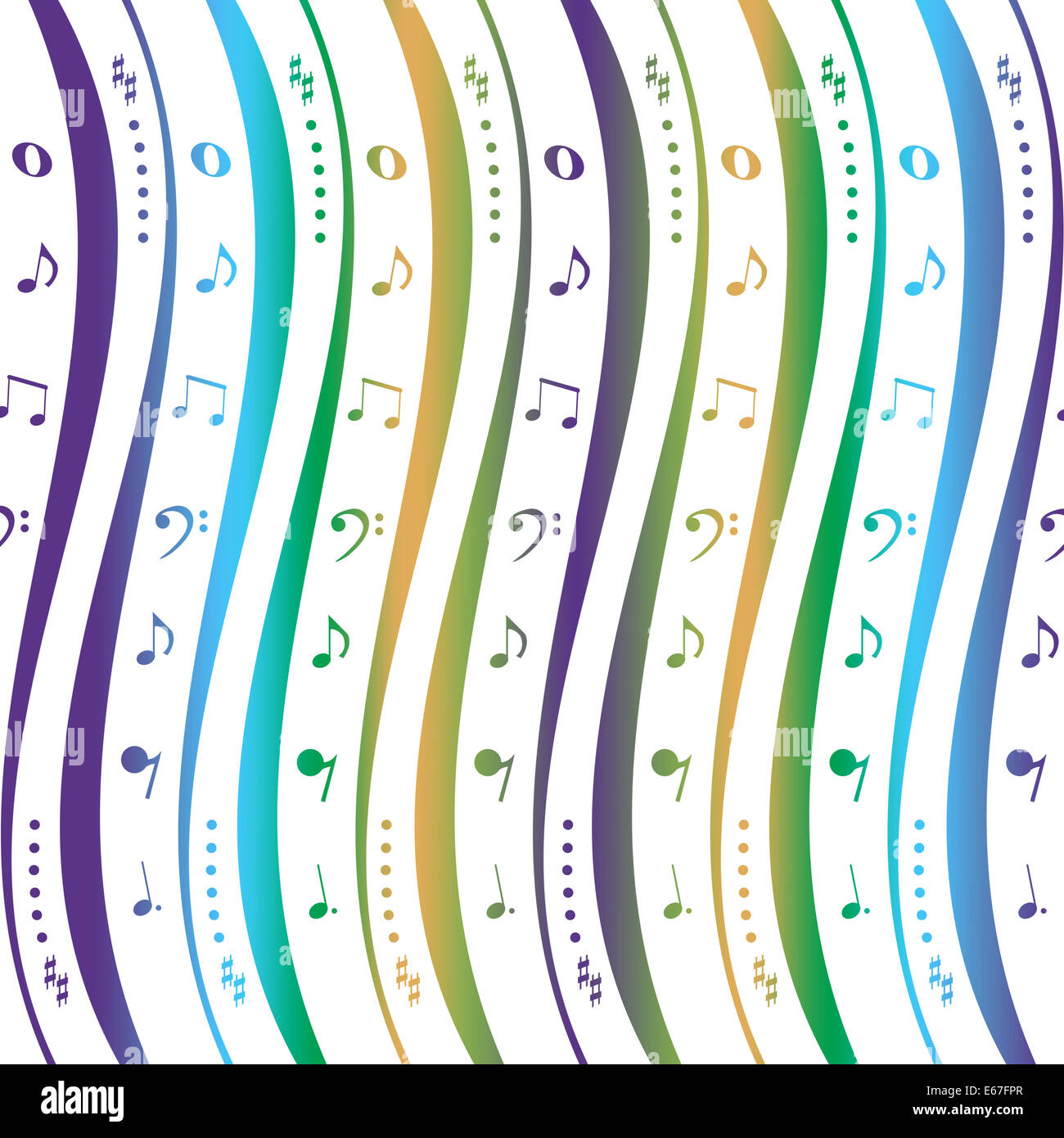 Seamless sfondo con note musicali pattern Foto stock - Alamy