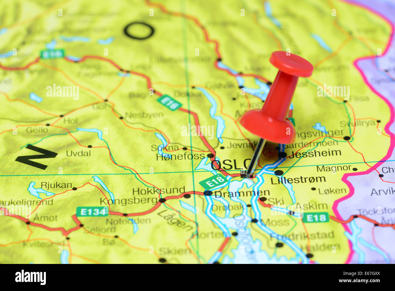 Oslo su una mappa immagini e fotografie stock ad alta risoluzione - Alamy