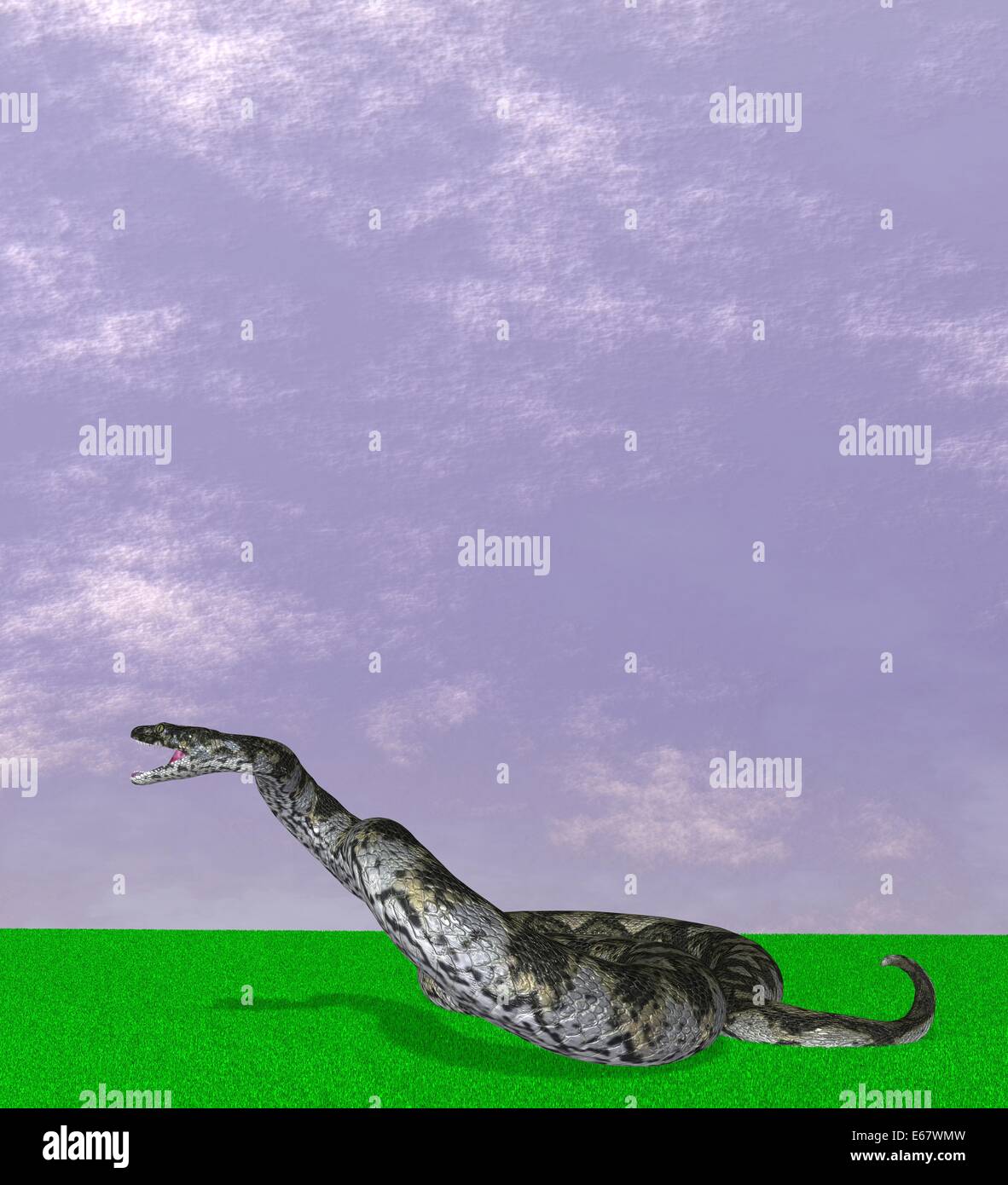 Dinosaurier Titanoboa cerrejonensis / dinosaur Titanoboa cerrejonensis ...