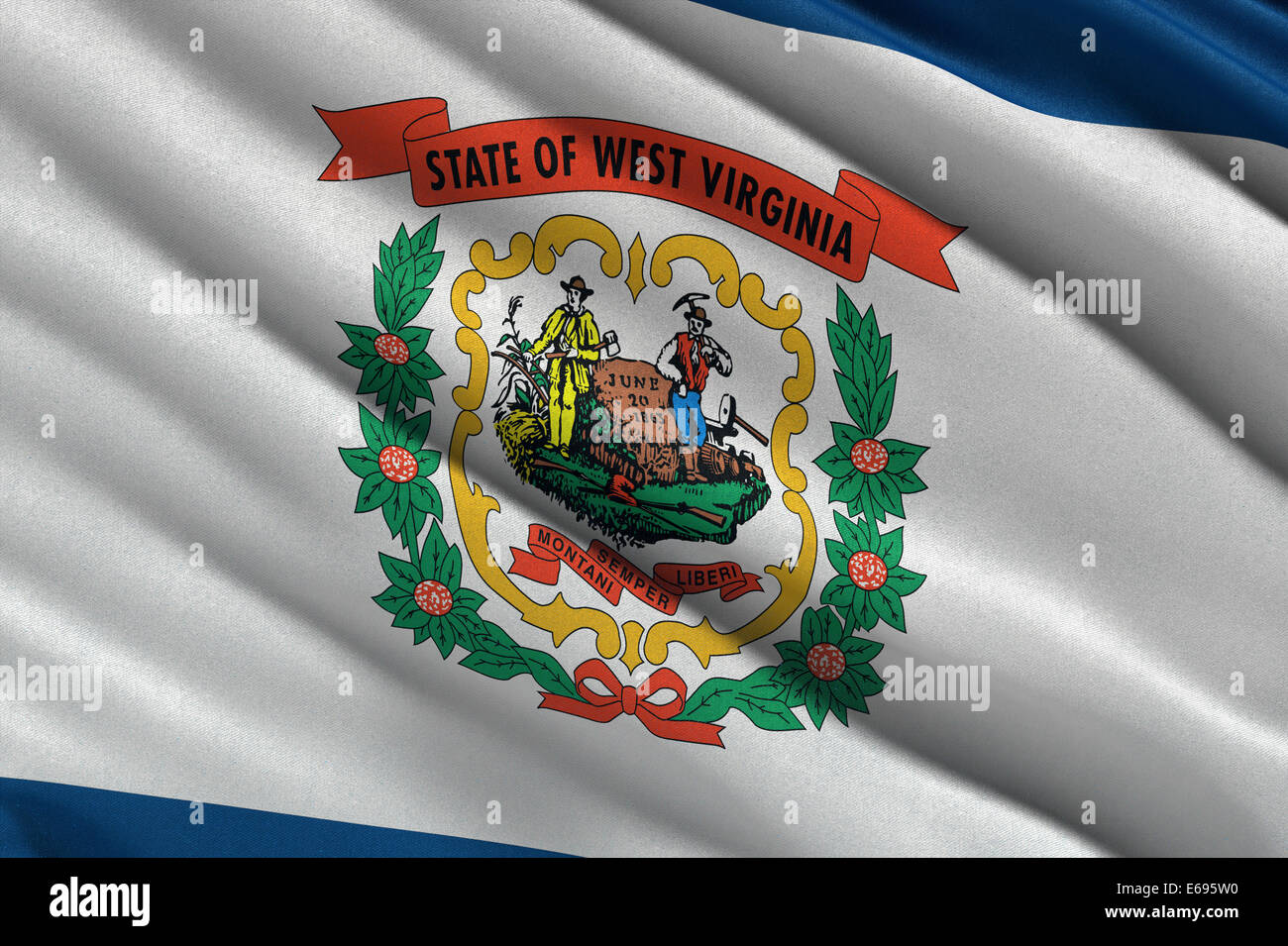 Bandiera dello stato della virginia dell'ovest immagini e fotografie ...