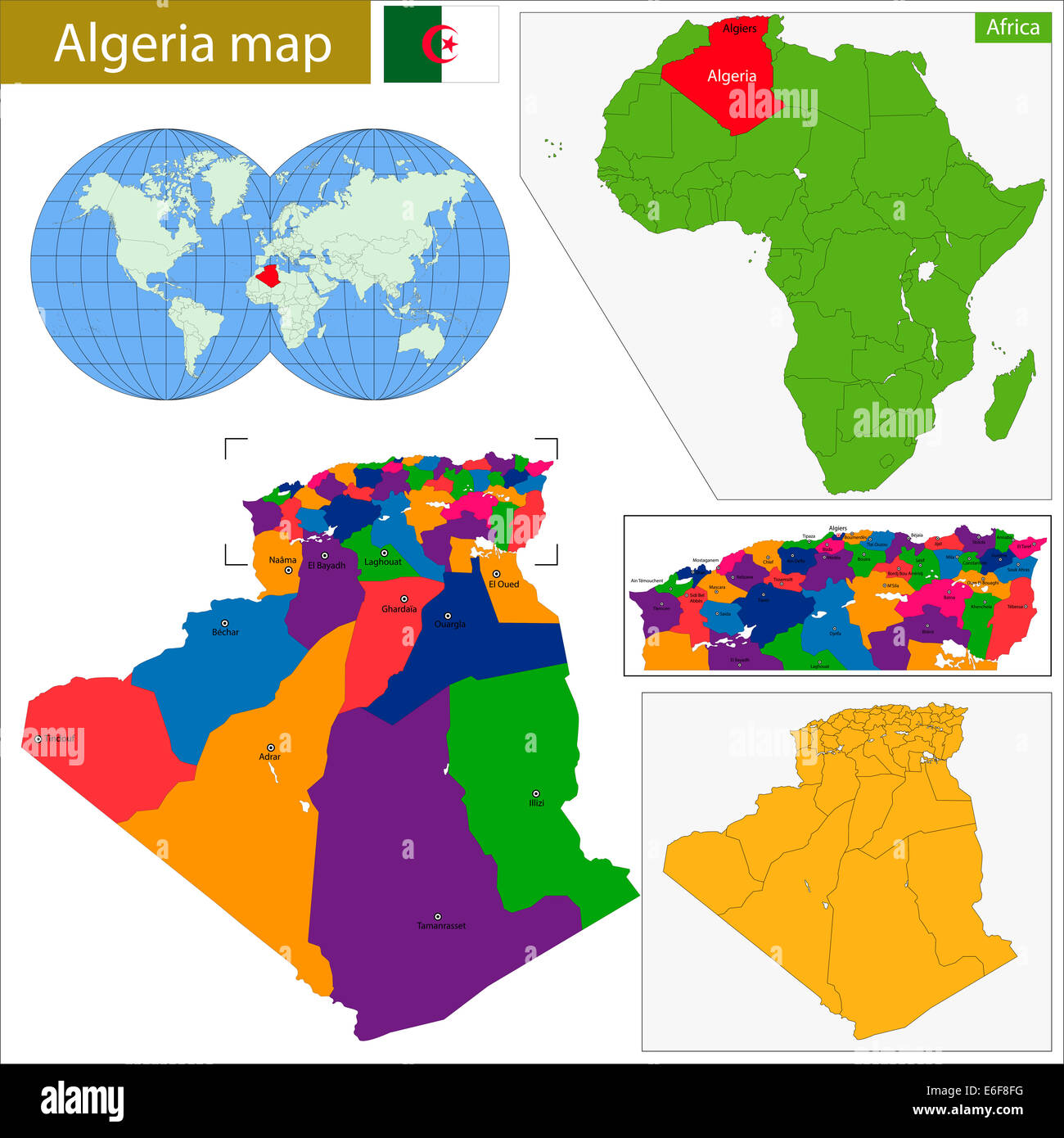 Algeria map immagini e fotografie stock ad alta risoluzione - Alamy