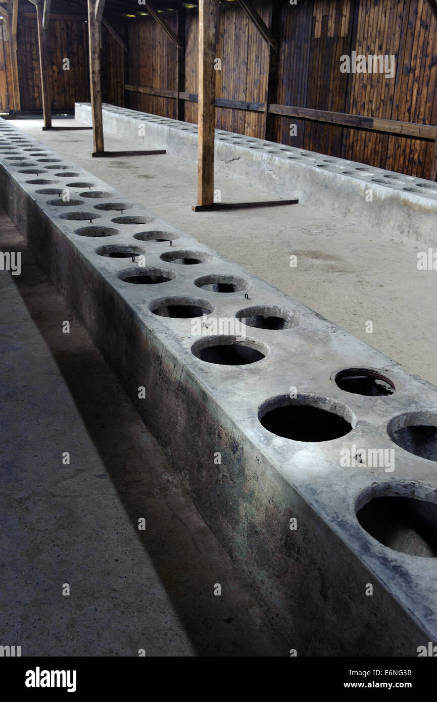Latrina nel Campo di Concentramento di Auschwitz-Birkenau, Polonia ...
