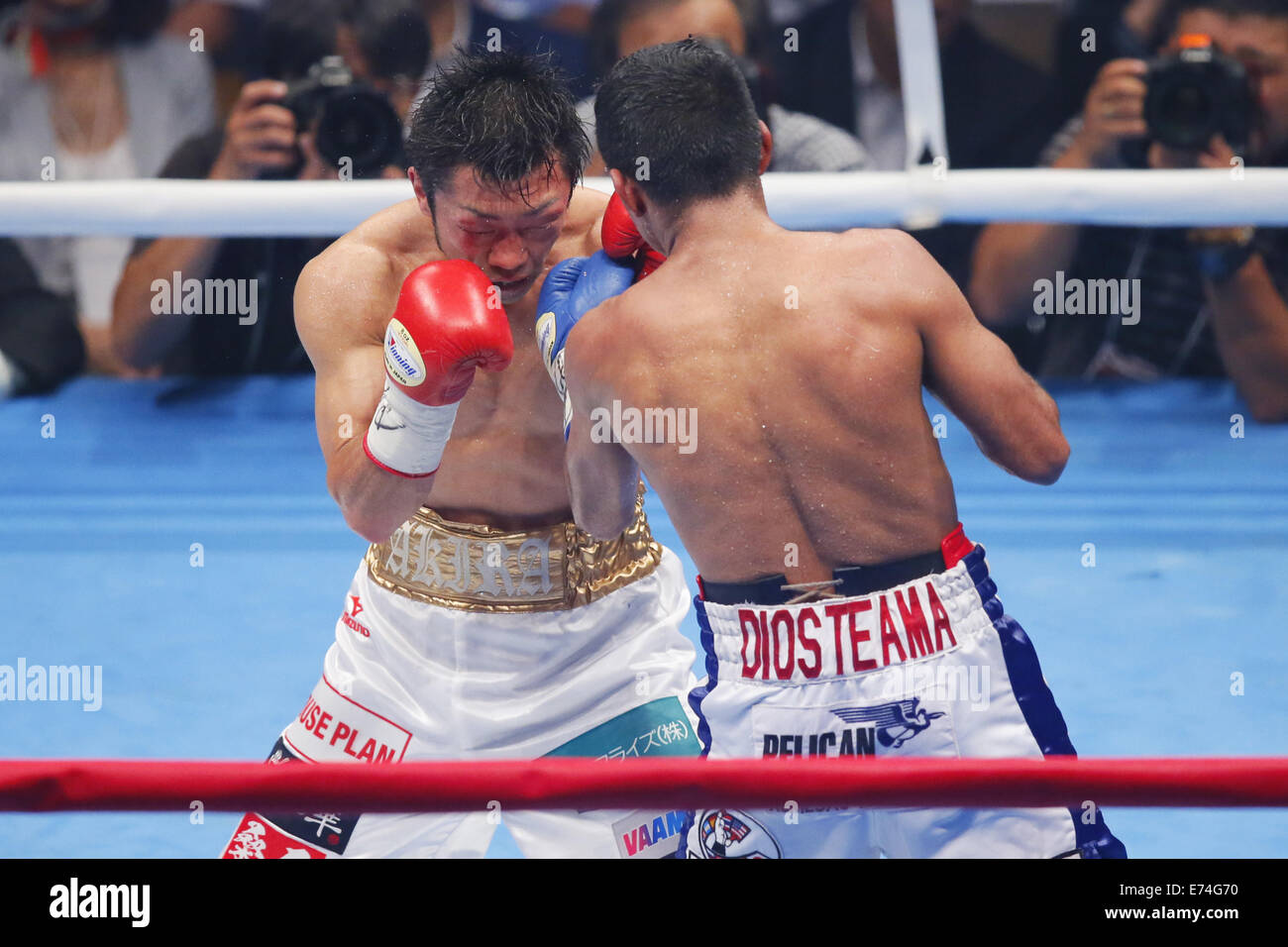 Yoyogi 2a palestra, Tokyo, Giappone. 5 Sep, 2014. (L-R) Akira Yaegashi ...