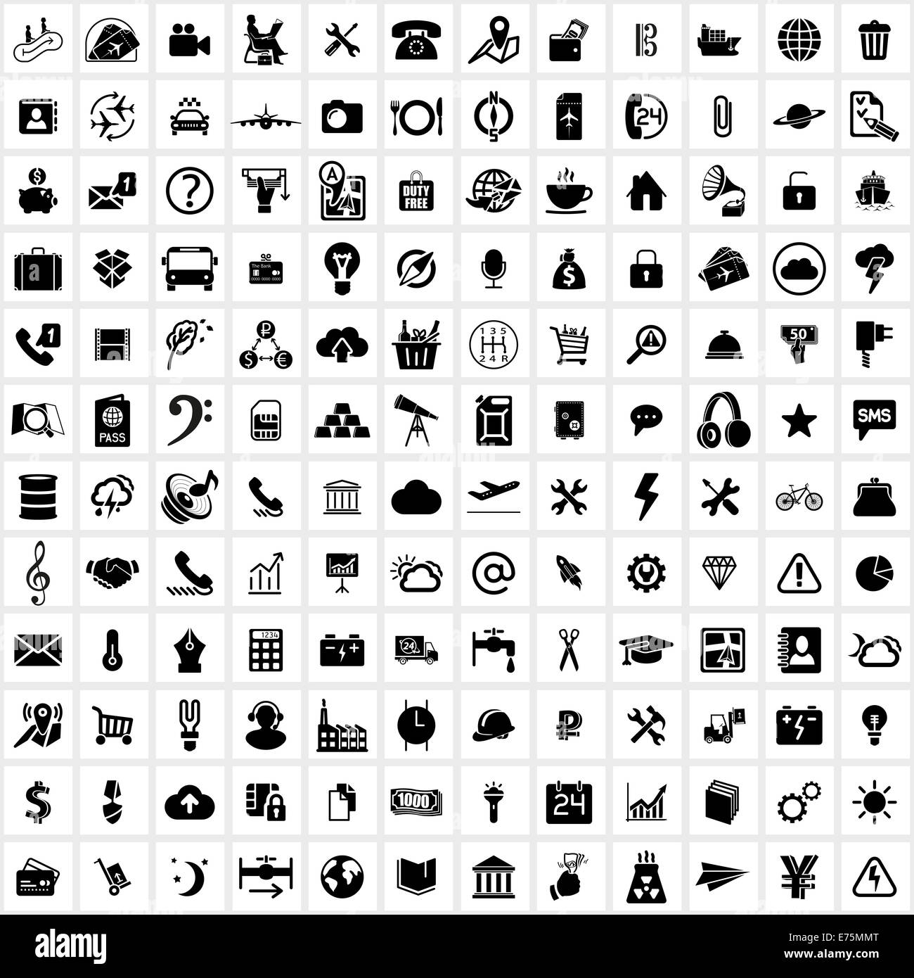 Pictogrammes pictogrammes Foto e Immagini Stock in Bianco e Nero - Alamy