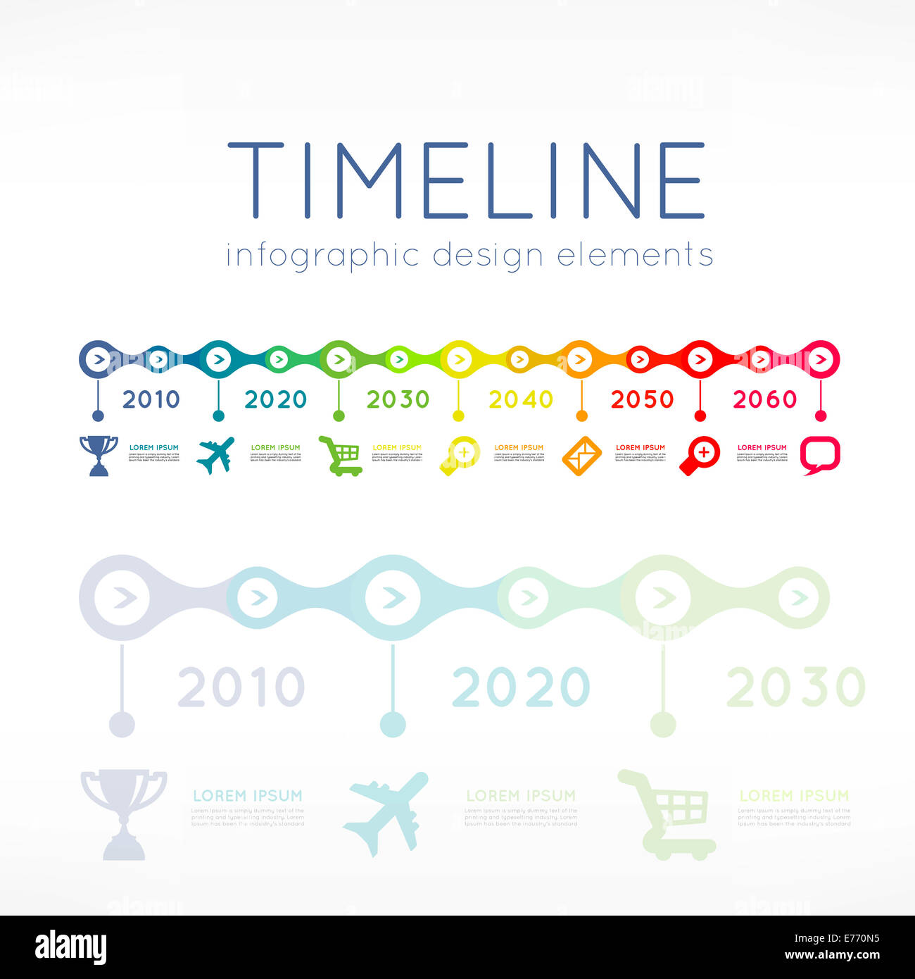 Línea de tiempo infografía Immagini senza sfondo e Foto Stock ...