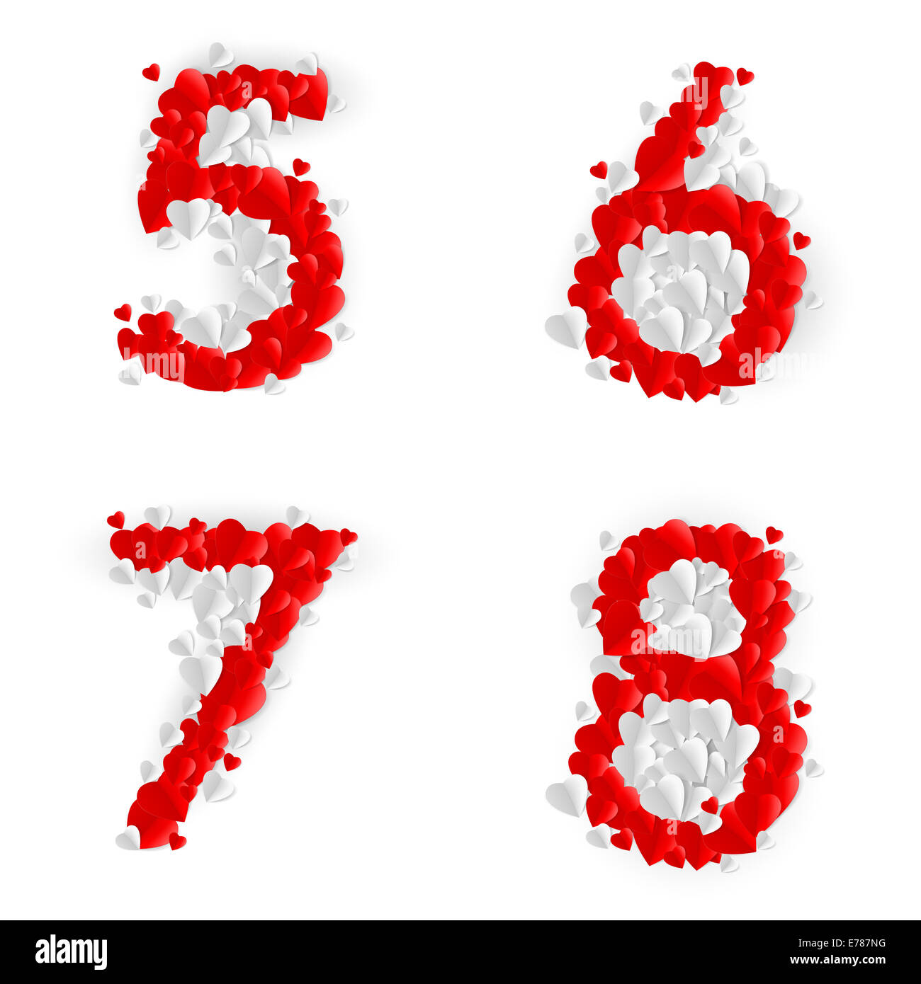 Numeri stilizzati Immagini senza sfondo e Foto Stock ritagliate - Alamy