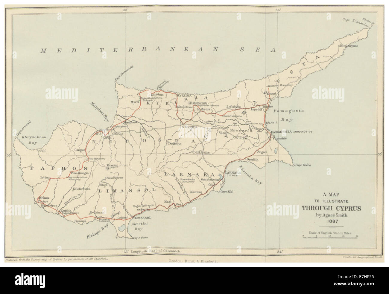 Mappa di cipro immagini e fotografie stock ad alta risoluzione - Alamy