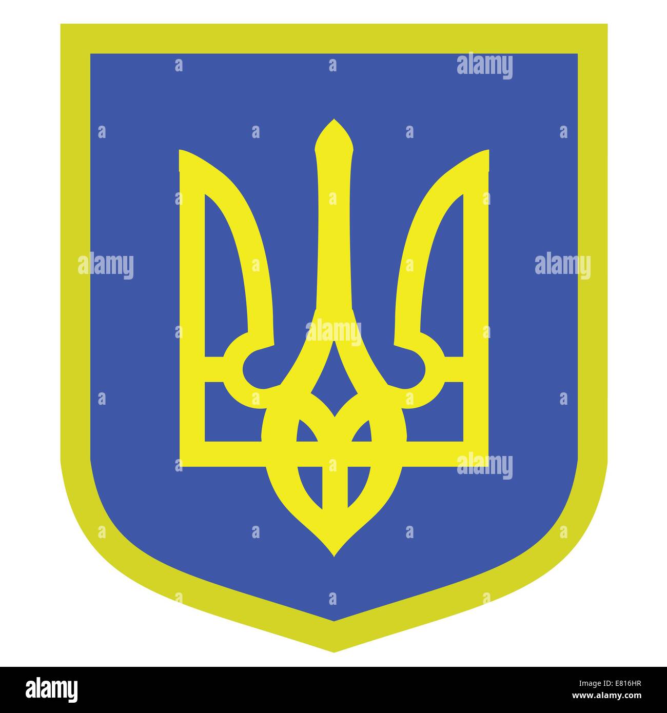 Bandiera con lo stemma dell'ucraina su a Immagini e Fotos Stock - Alamy