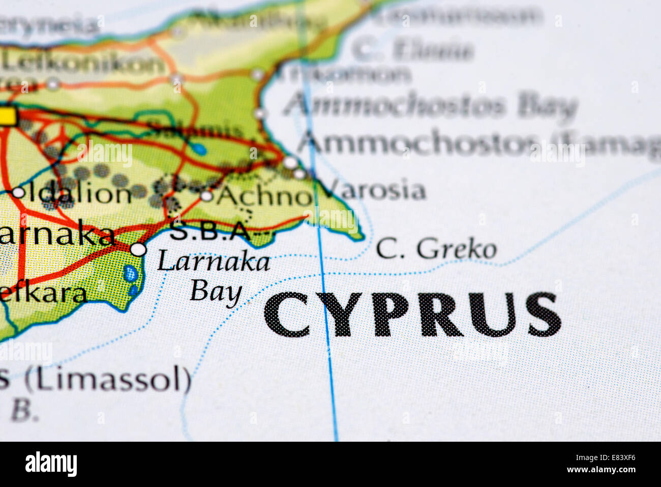 Mappa di cipro immagini e fotografie stock ad alta risoluzione - Alamy