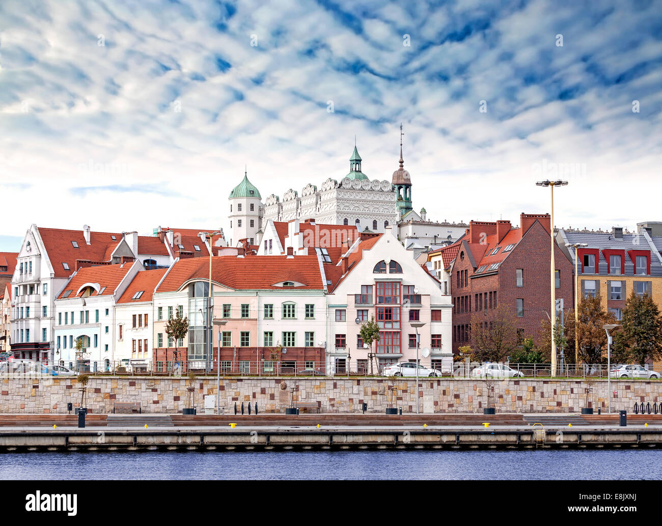 Szczecin (Stettino) Città vecchia, vista del fiume, Polonia Foto stock ...