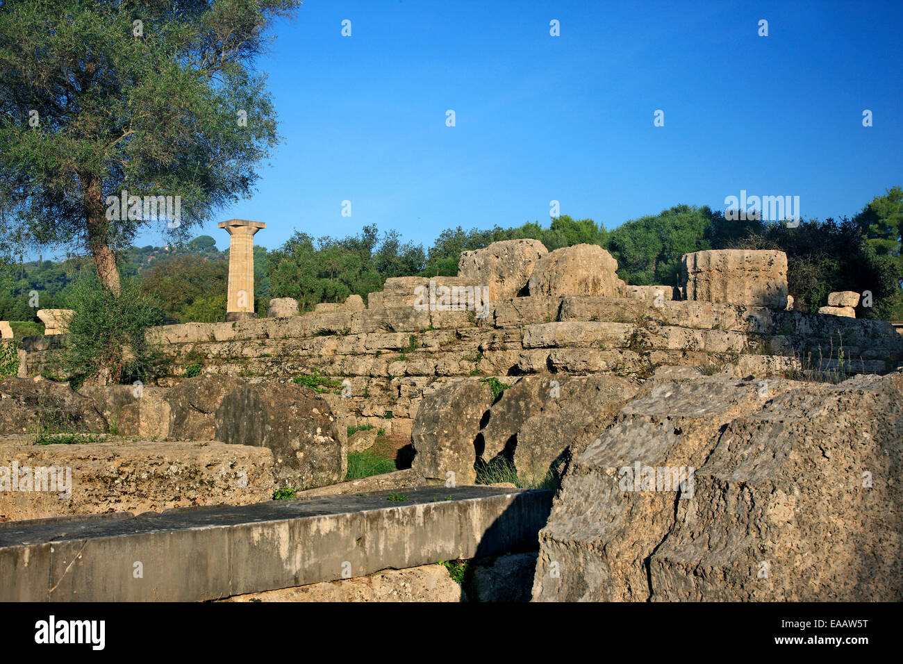 Il Tempio di Zeus un antico edificio dorico tempio greco a Olympia ...