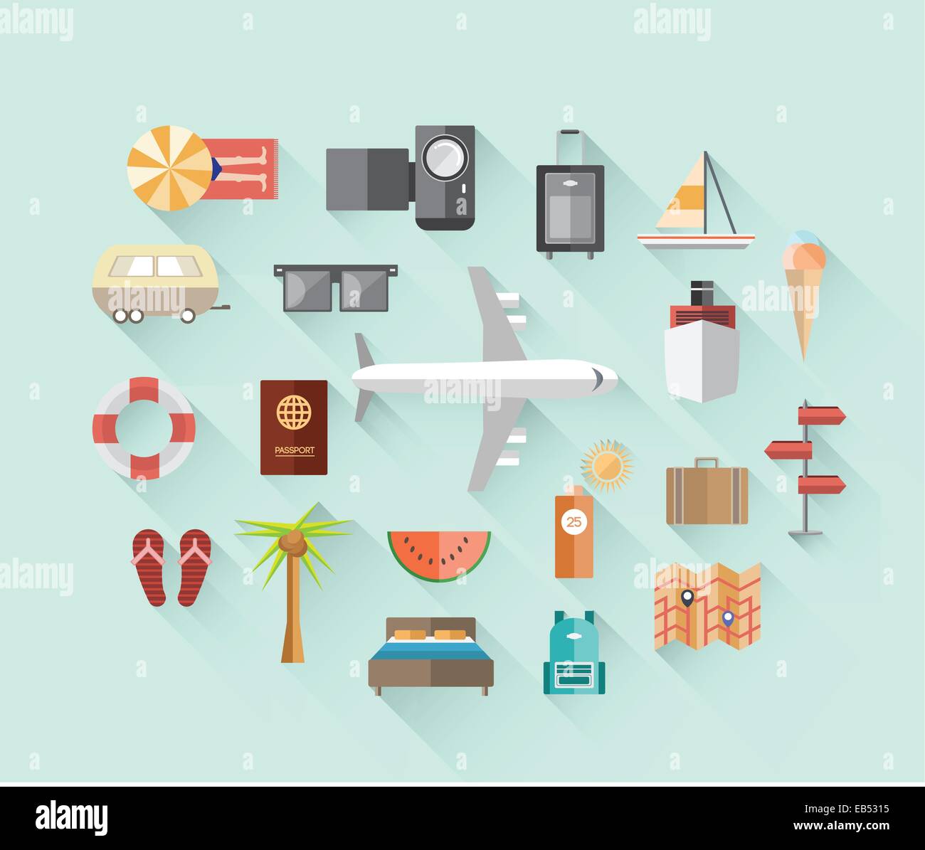 Icone turismo Immagini Vettoriali Stock - Alamy