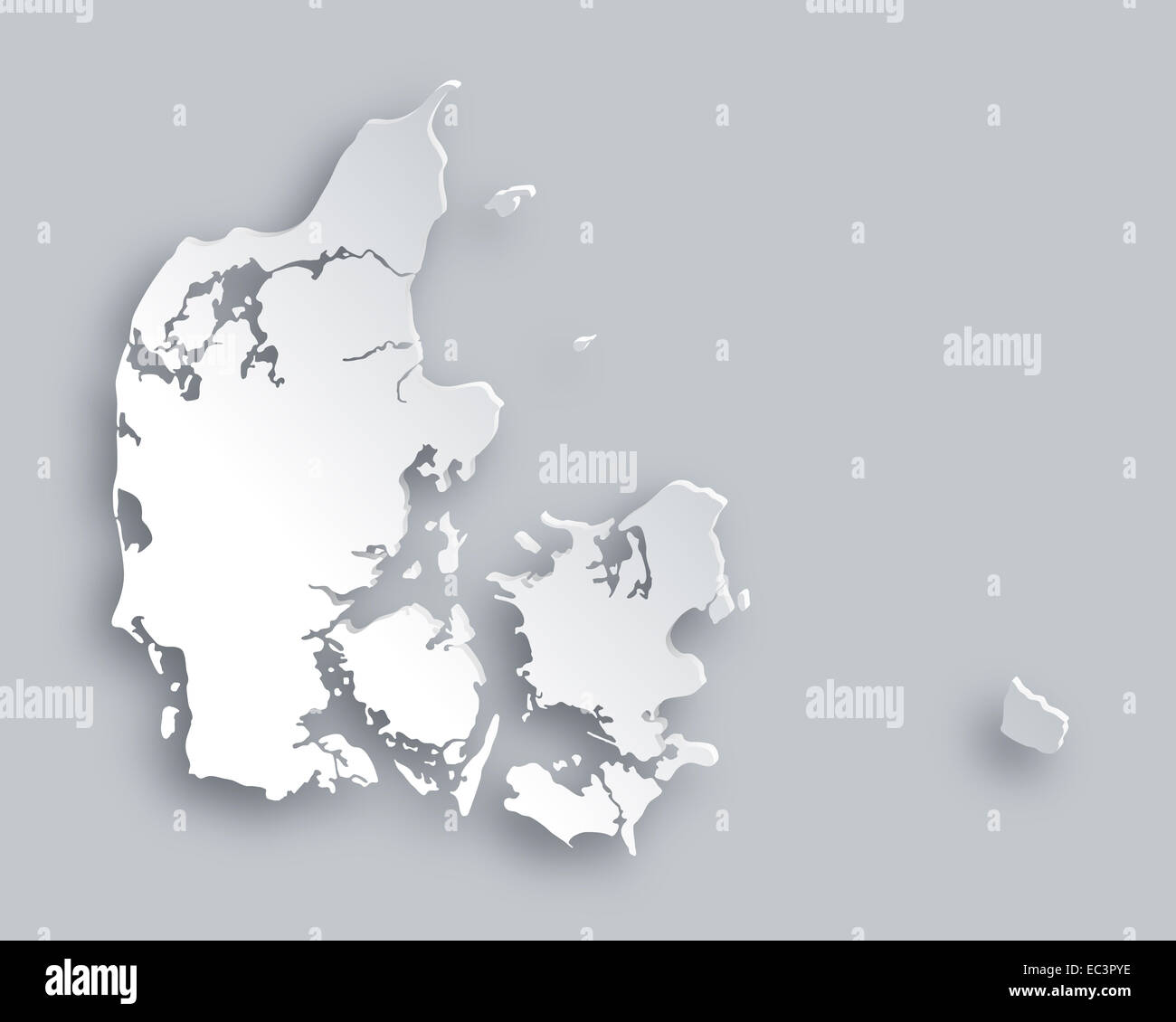 Mappa della Danimarca Foto stock - Alamy