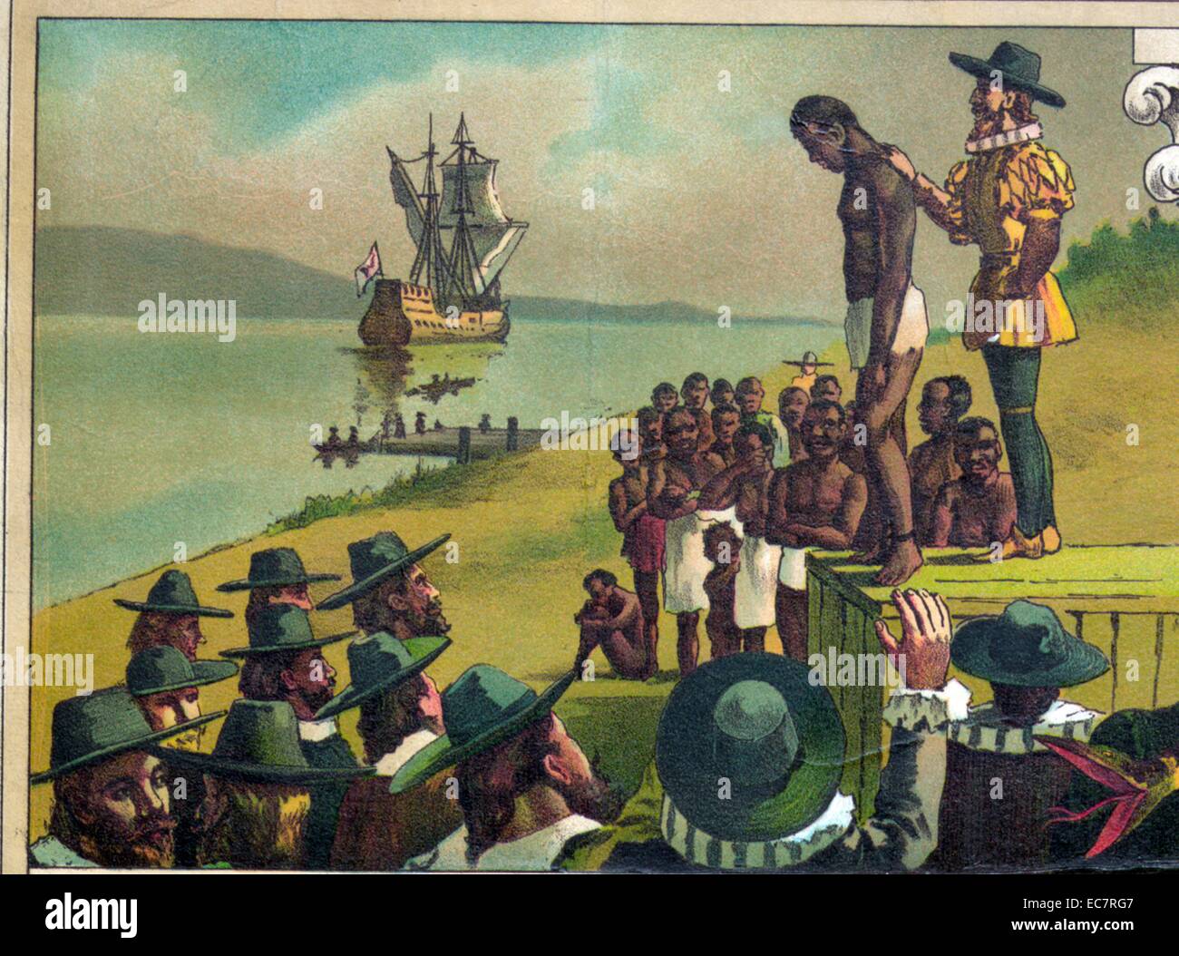 Monumento di afro-americana pubblicato 1897. asta slave da un composito ...