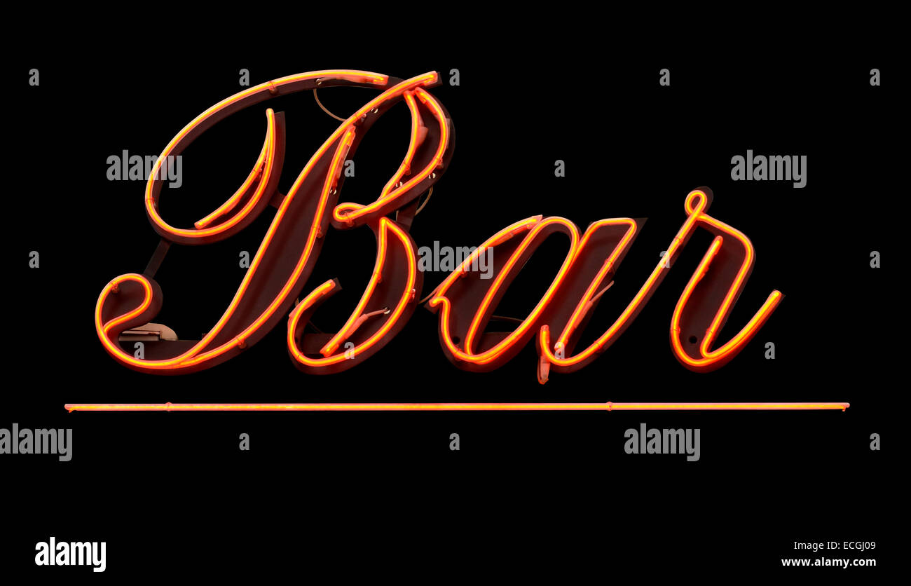 Red neon bar sign immagini e fotografie stock ad alta risoluzione - Alamy