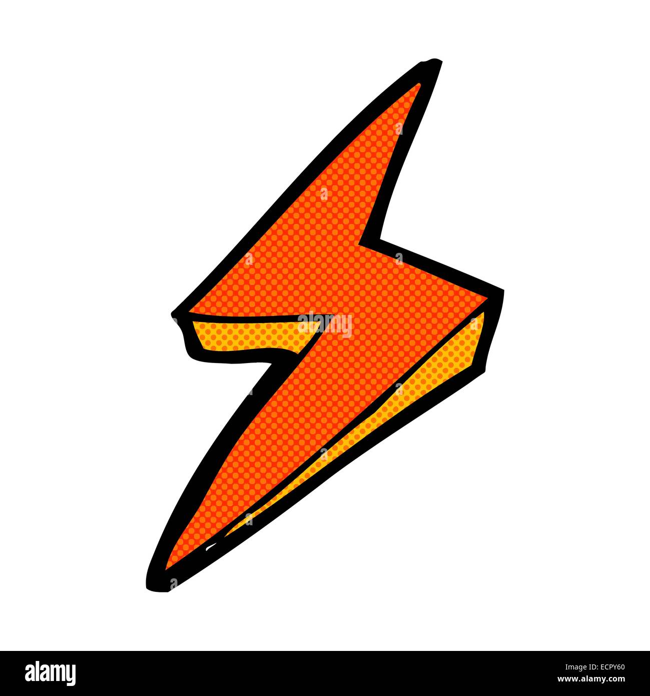 Retrò in stile fumetto cartoon simbolo del fulmine Immagine e ...