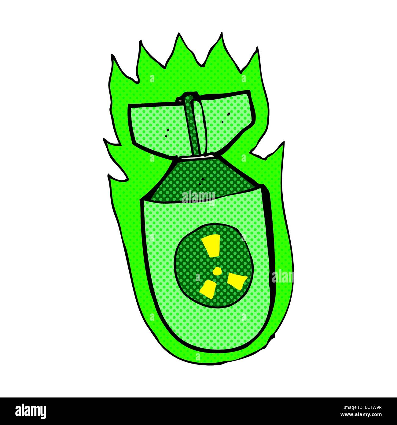 Retrò in stile fumetto cartoon bomba atomica Immagine e Vettoriale - Alamy
