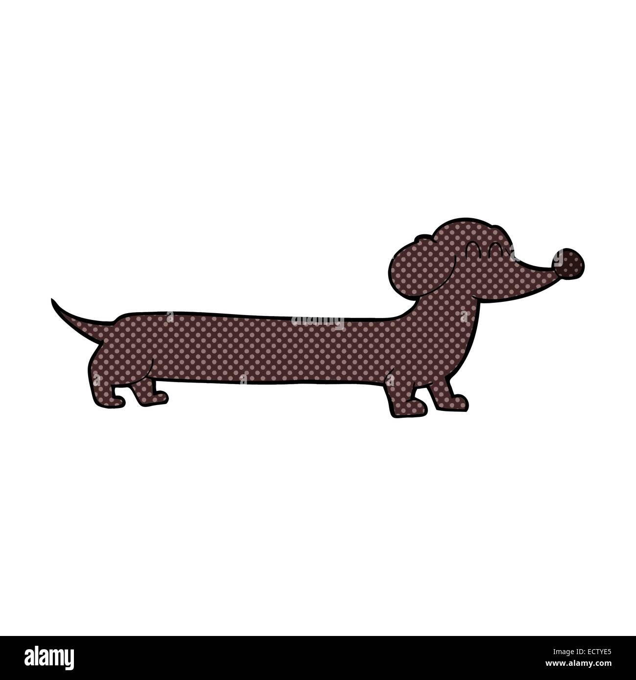 Retrò in stile fumetto cartoon bassotto Immagine e Vettoriale - Alamy