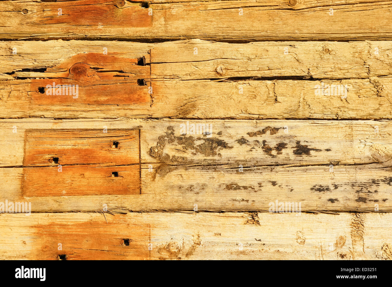 Texture di legno, rovere vecchie traversine ferroviarie Foto stock - Alamy