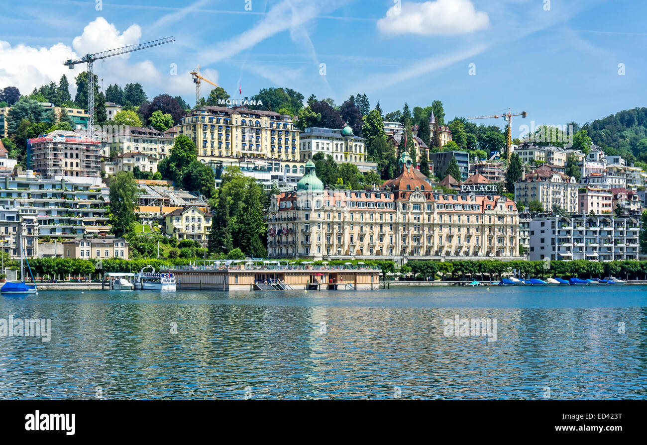 Hotel Palace Luzern sul litorale del Lago di Lucerna a Lucerna svizzera ...