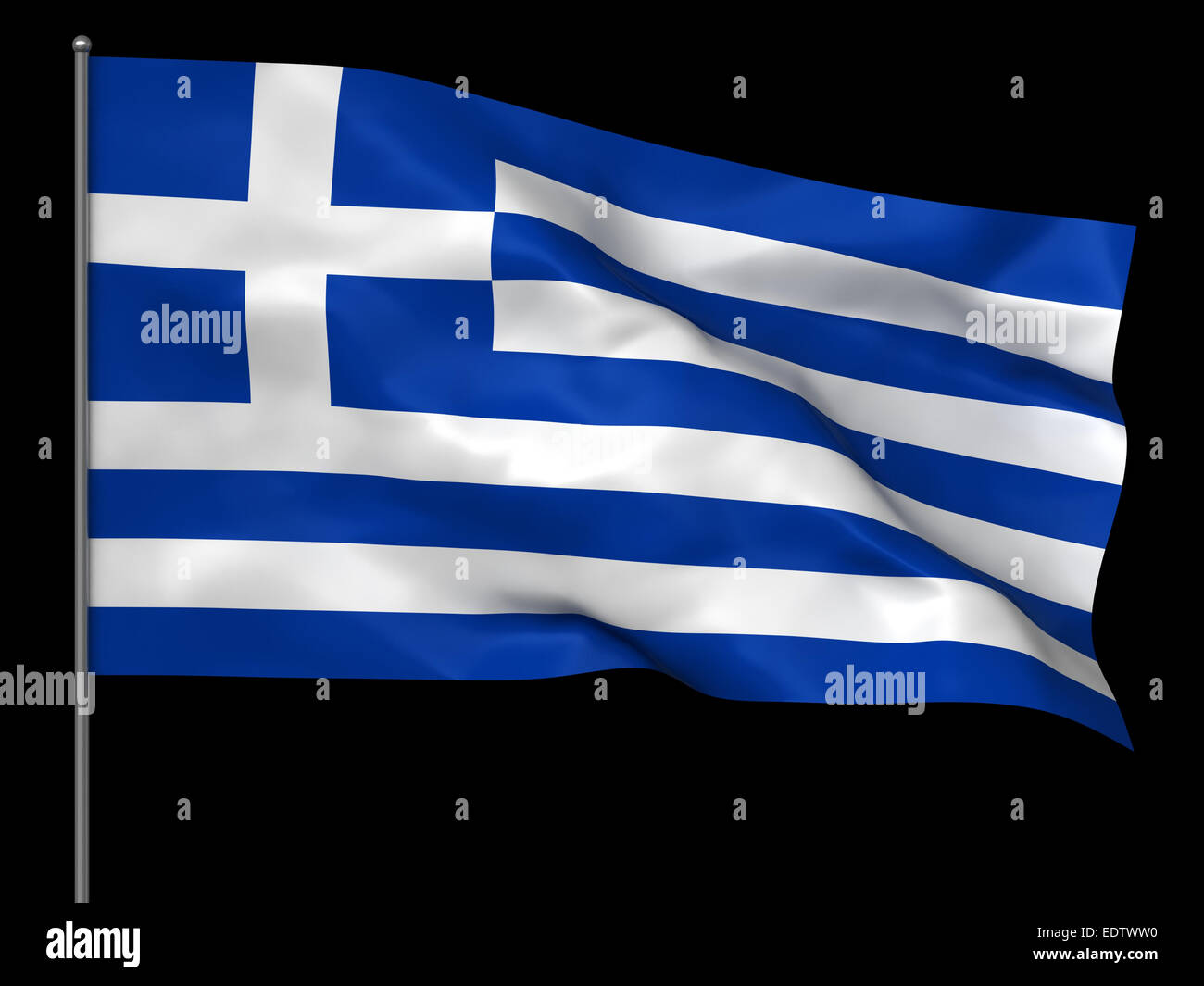 Bandiera greca sventolando immagini e fotografie stock ad alta ...