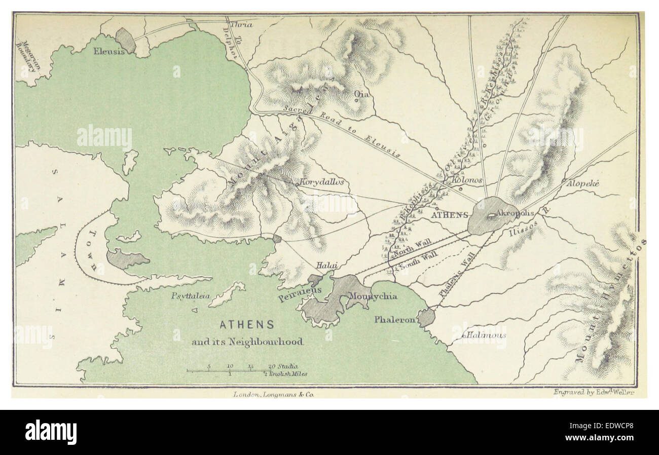 Mappa di atene antica immagini e fotografie stock ad alta risoluzione ...