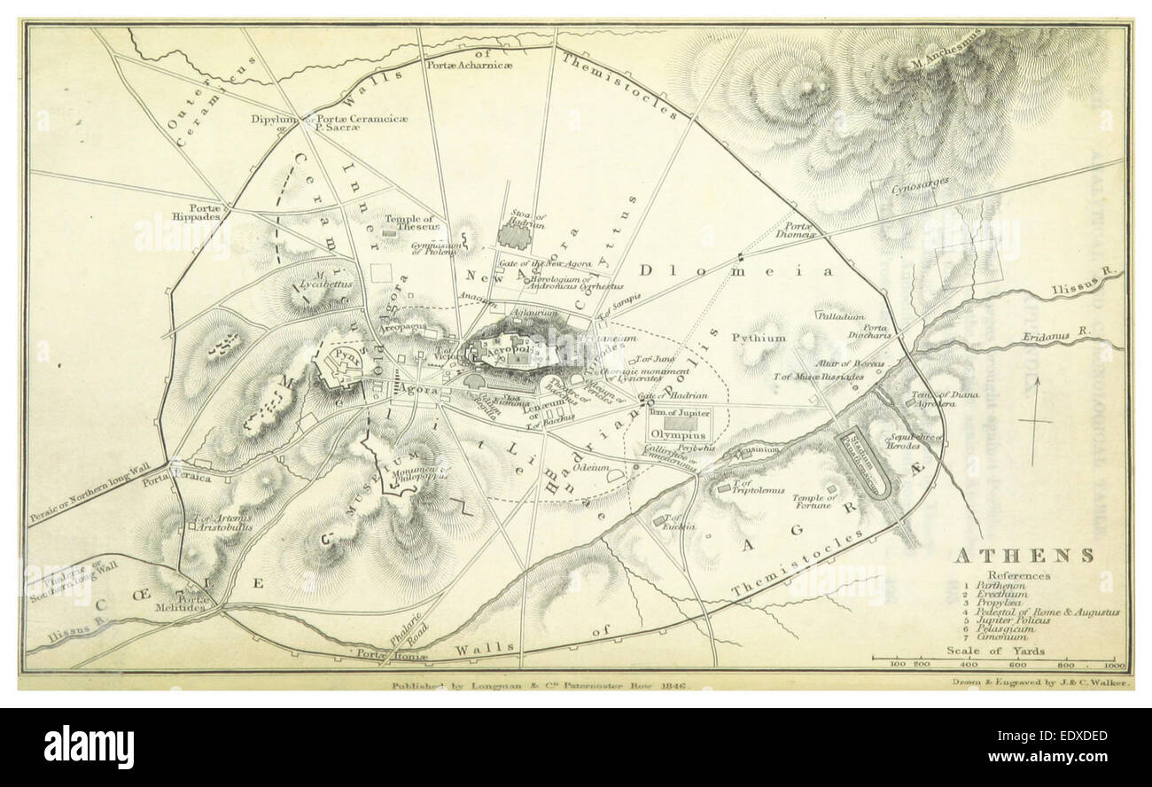 Mappa di atene antica immagini e fotografie stock ad alta risoluzione ...