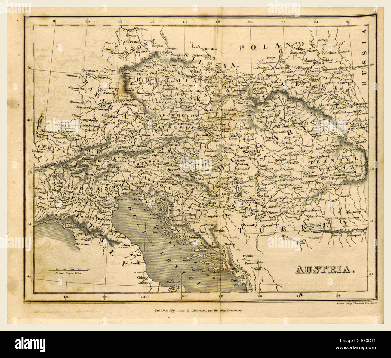 Mappa austria immagini e fotografie stock ad alta risoluzione - Alamy