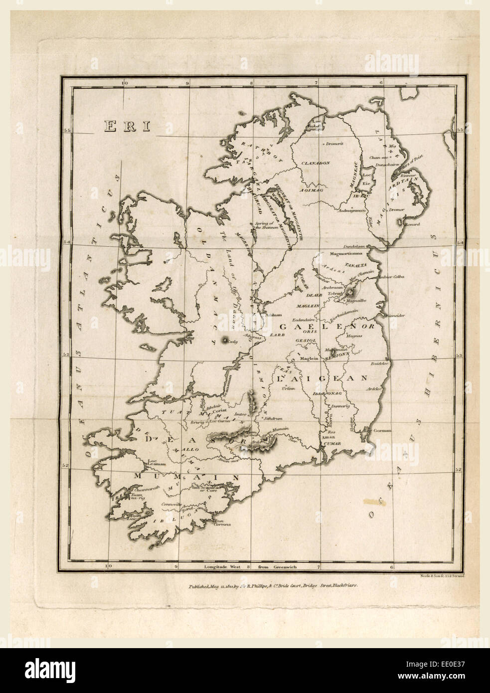 Mappa di Eri, Isola di Eri Foto stock - Alamy