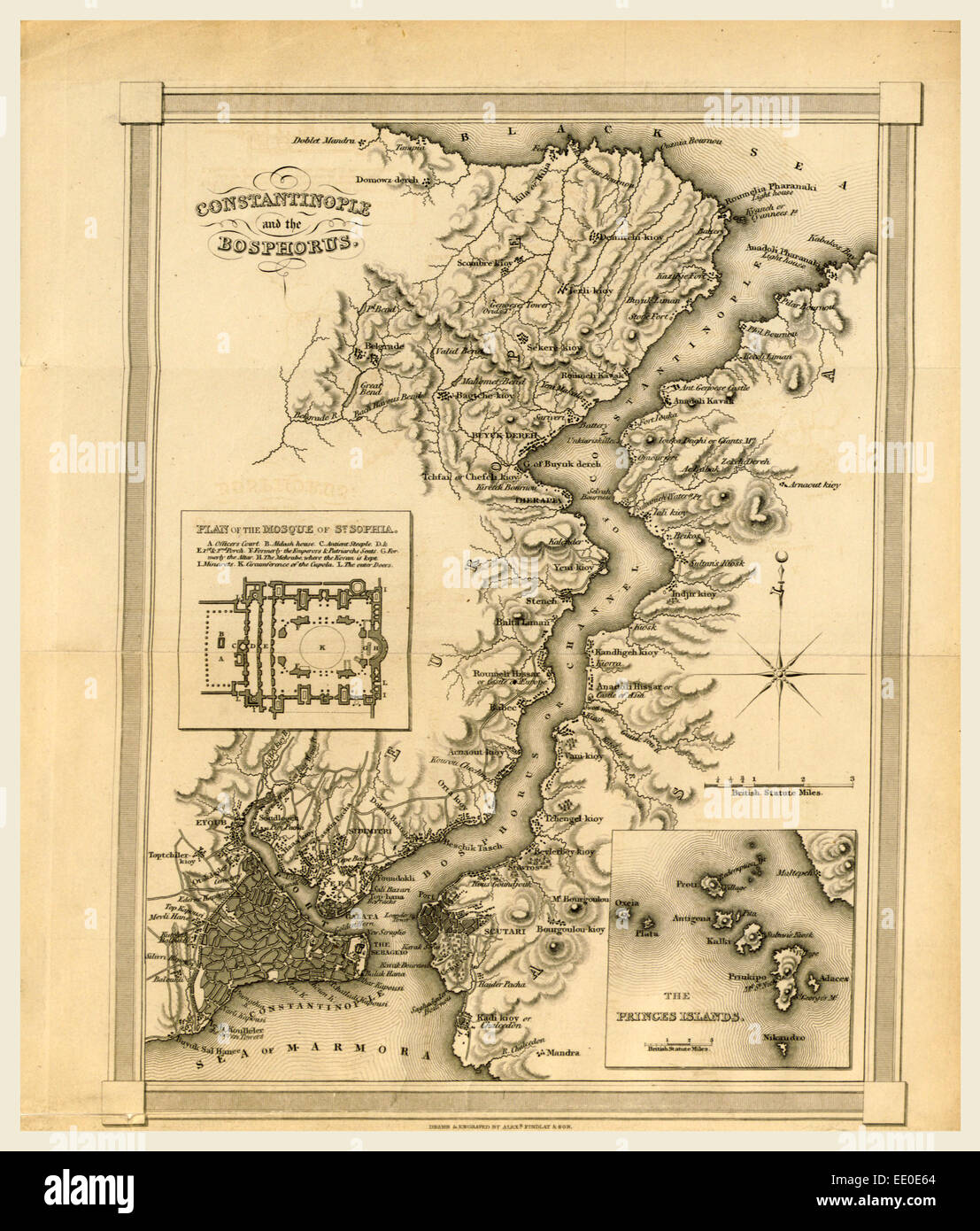 Costantinopoli, Istanbul Bosforo, Mappa, lo stato attuale dell'Impero ...