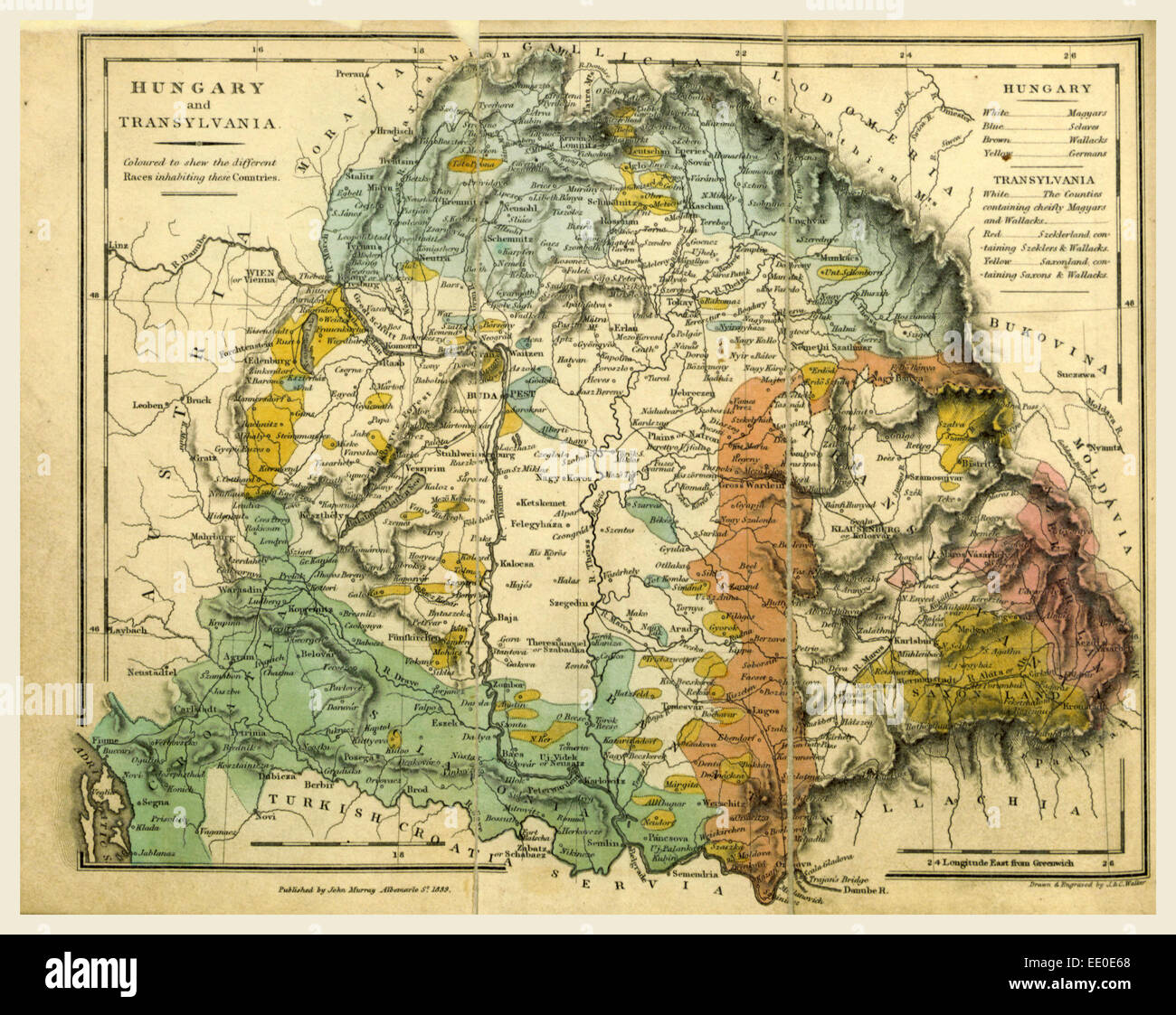 Mappa Delle Alpi Della Transilvania
