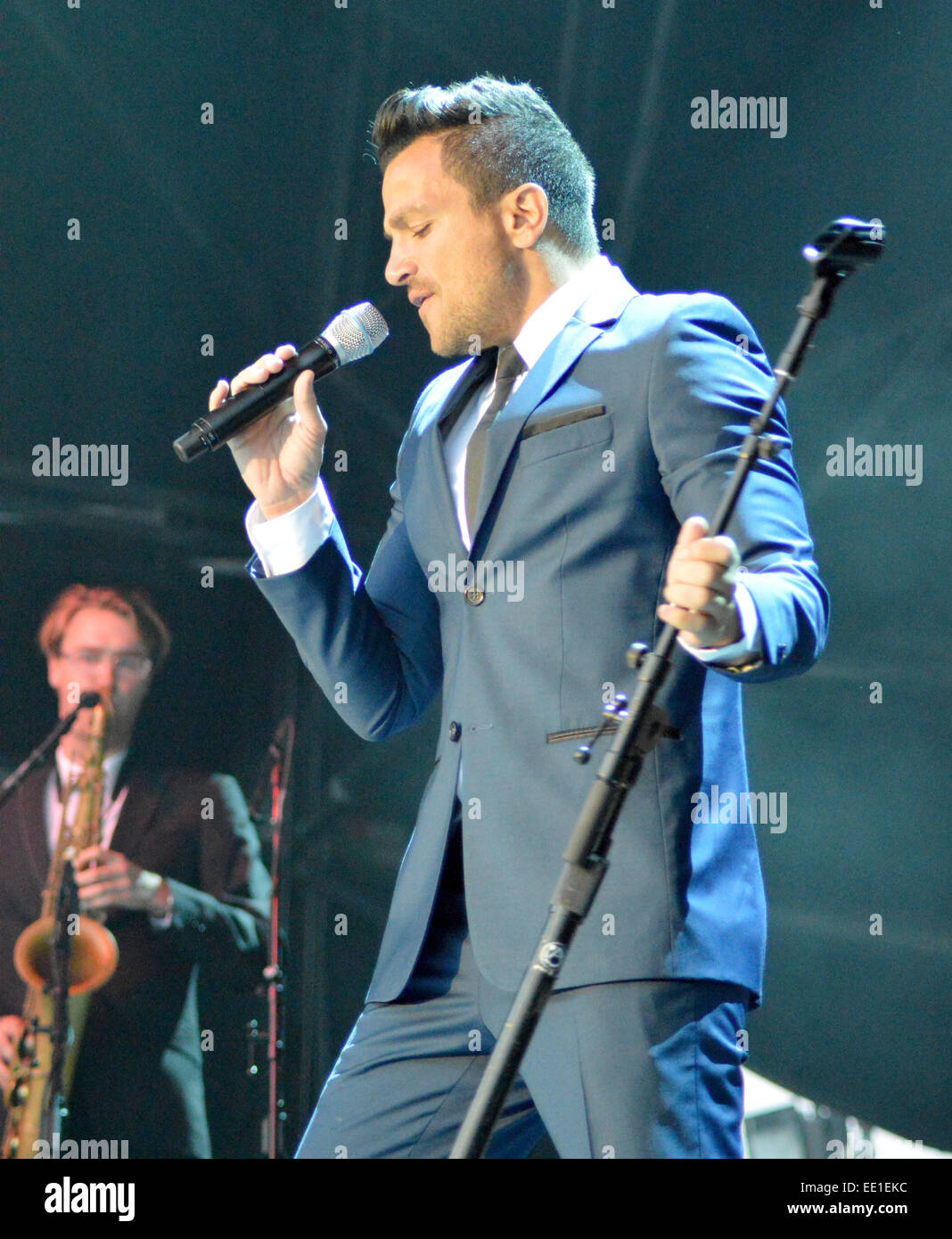 Peter Andre esecuzione presso la Epsom Live all ippodromo di Epsom ...