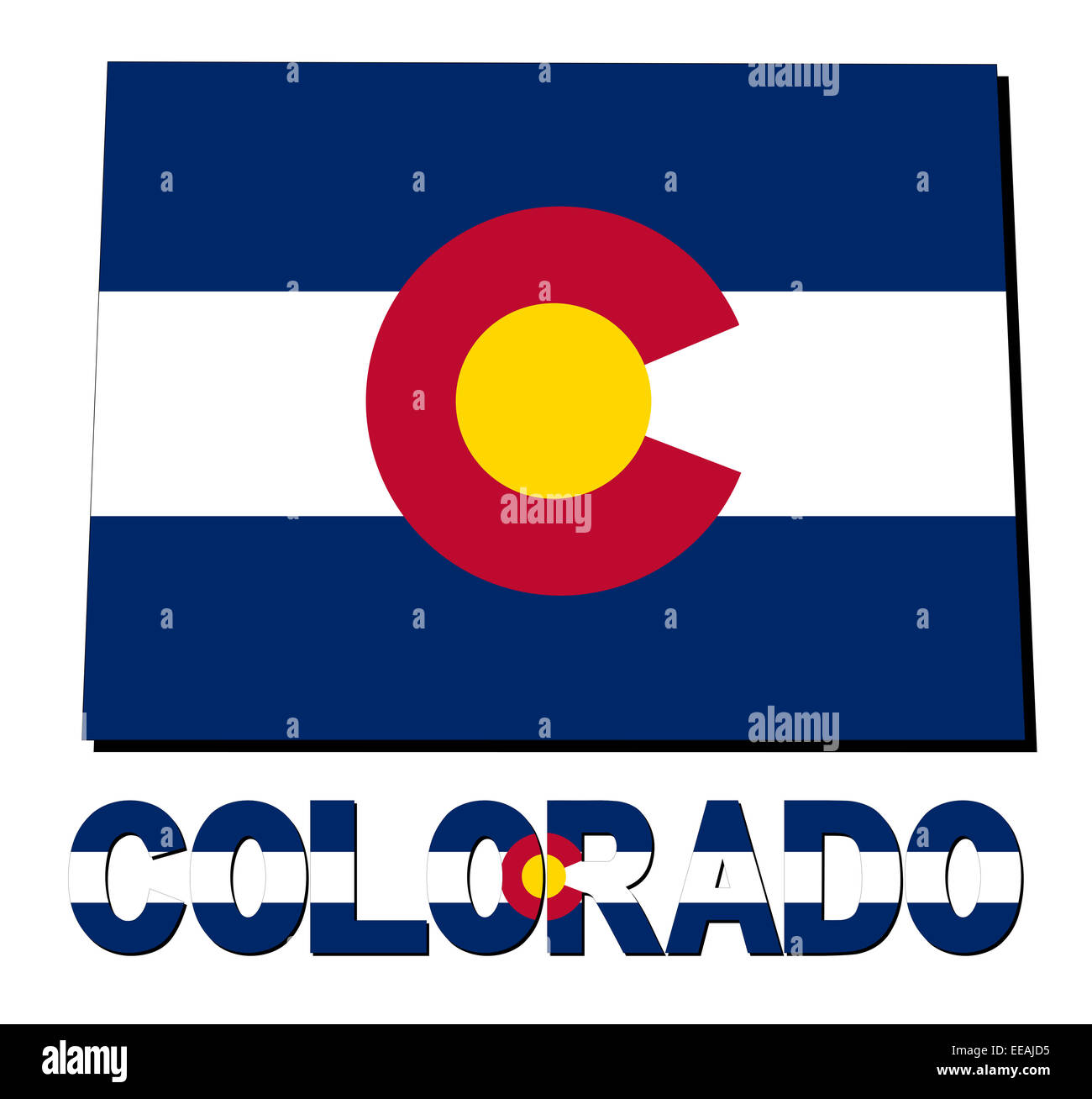 Mappa dello stato del colorado immagini e fotografie stock ad alta ...