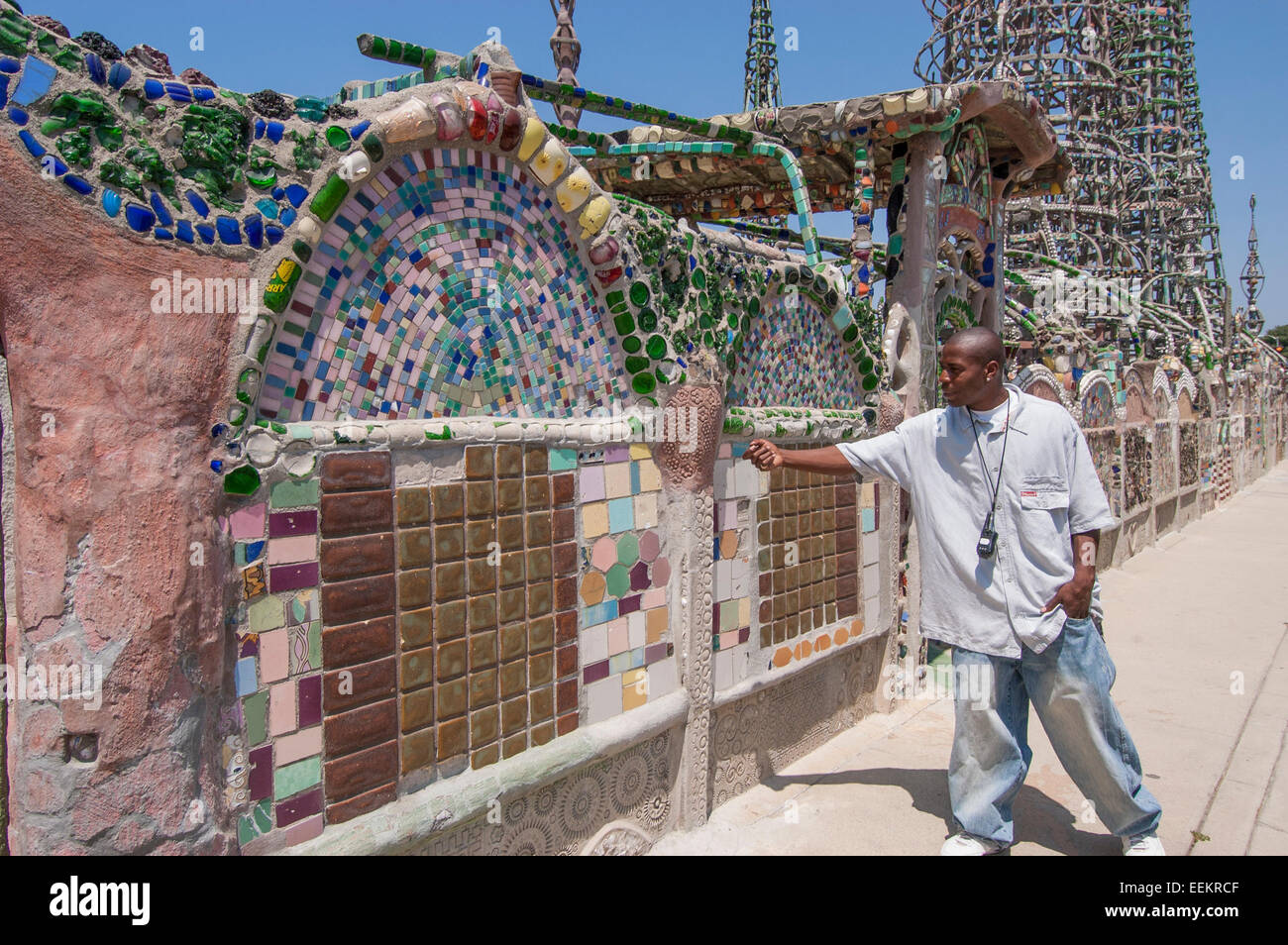 The watts towers los angeles immagini e fotografie stock ad alta ...