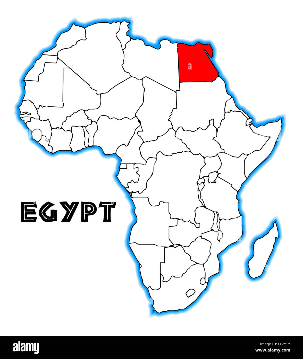 Egypt Africa Map Immagini e Fotos Stock - Alamy