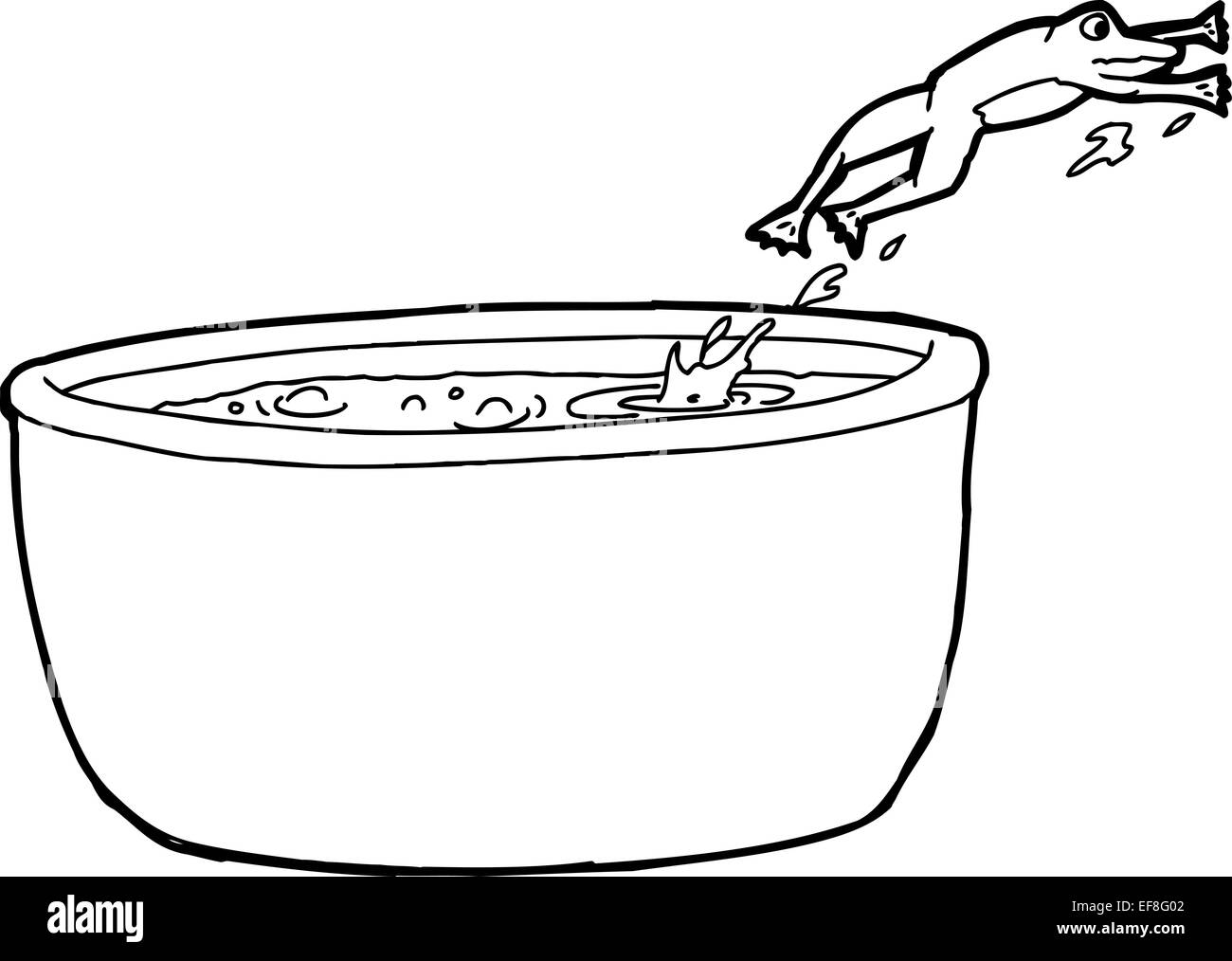 Rana che salta Foto e Immagini Stock in Bianco e Nero - Alamy