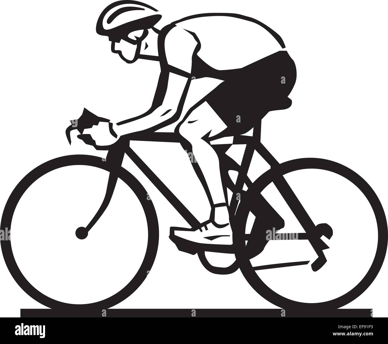 Vector illustration cartoon cyclist immagini e fotografie stock ad alta ...