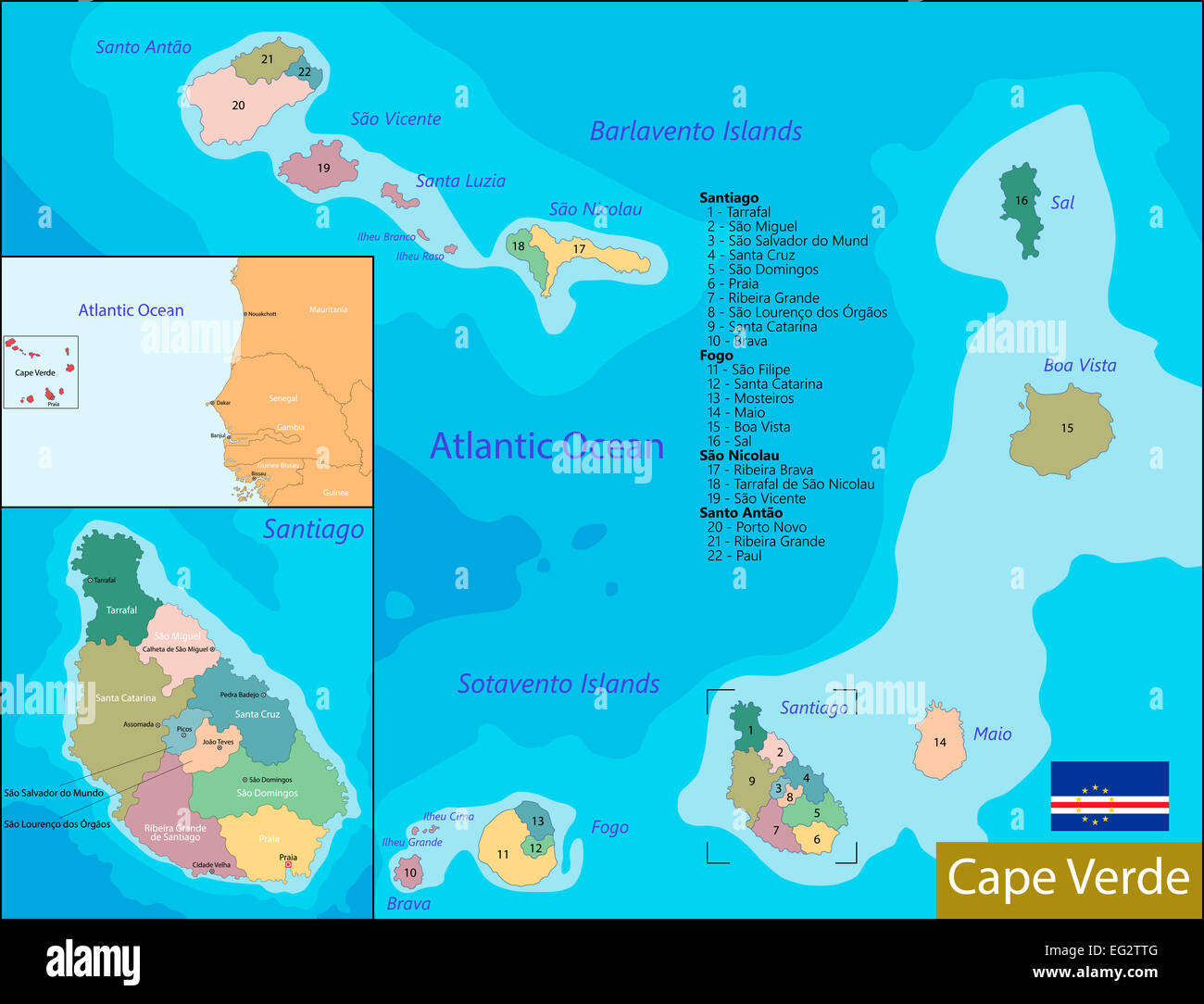 Capo verde map immagini e fotografie stock ad alta risoluzione - Alamy